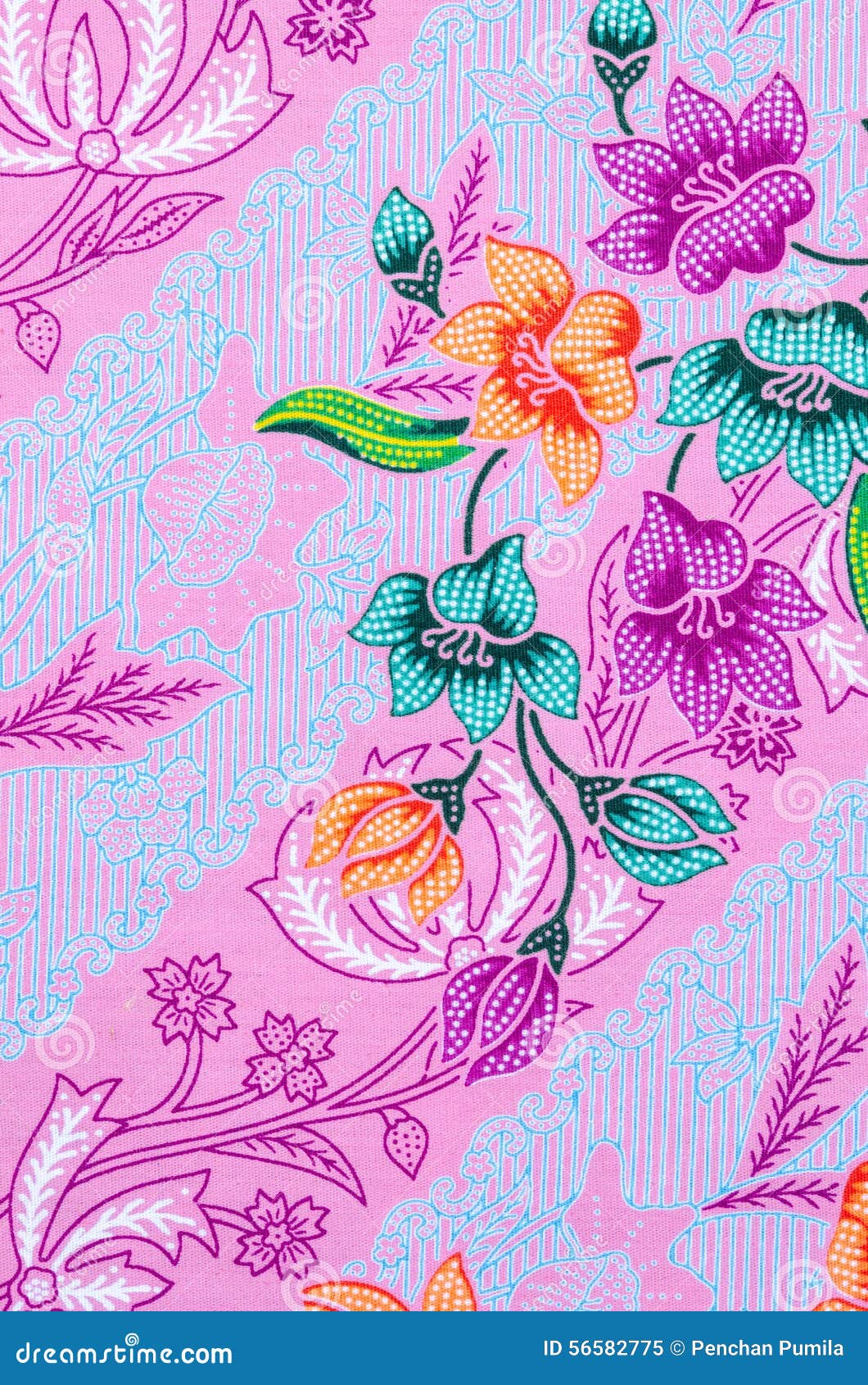 Abstract Bright Textile in Batik. Stock Image - Image of nyonya ...