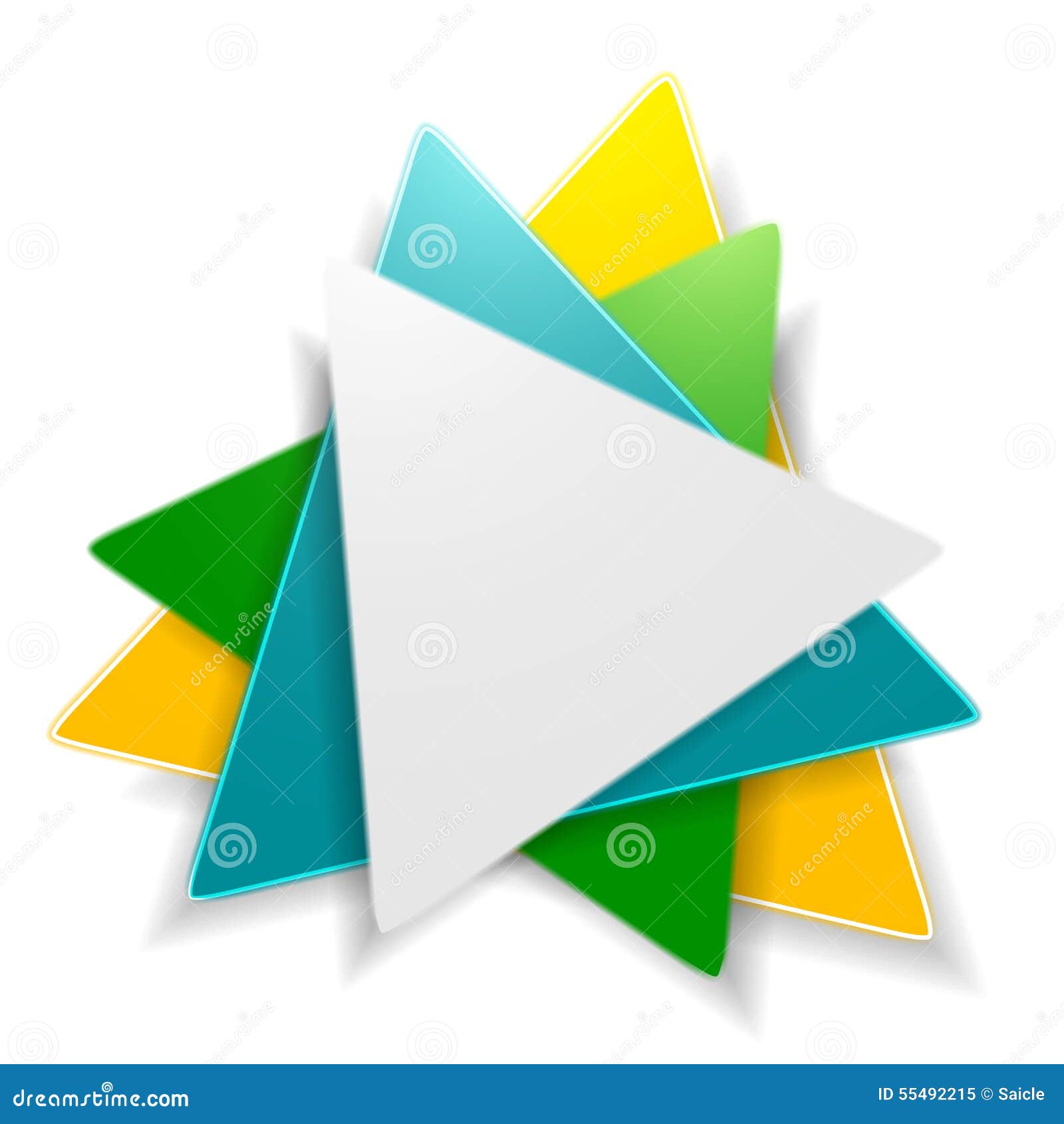 Abstract Bright Triangle Logo Design Stock Vector - Illustration of ...