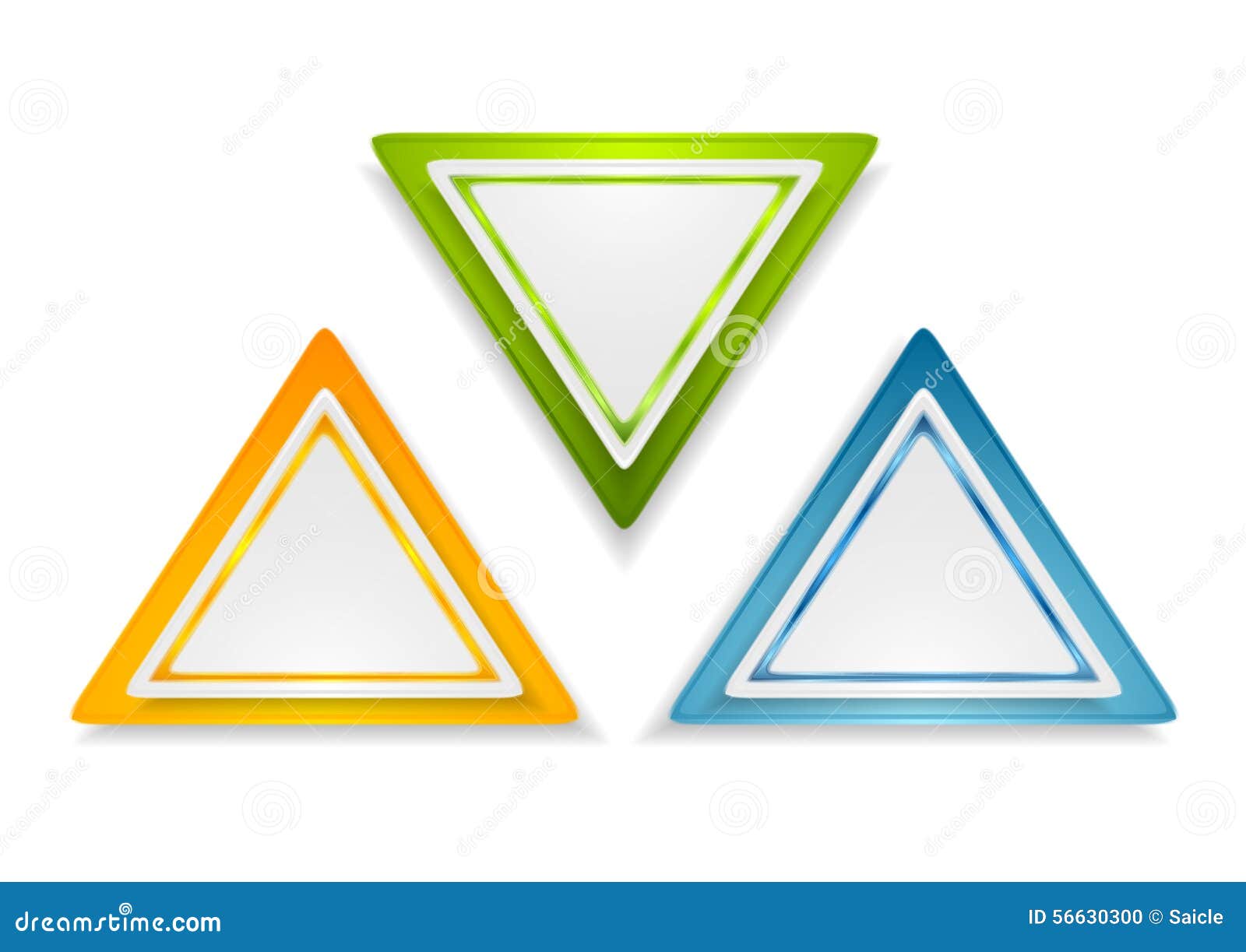 Abstract Bright Triangle Stickers Stock Vector - Illustration of ...