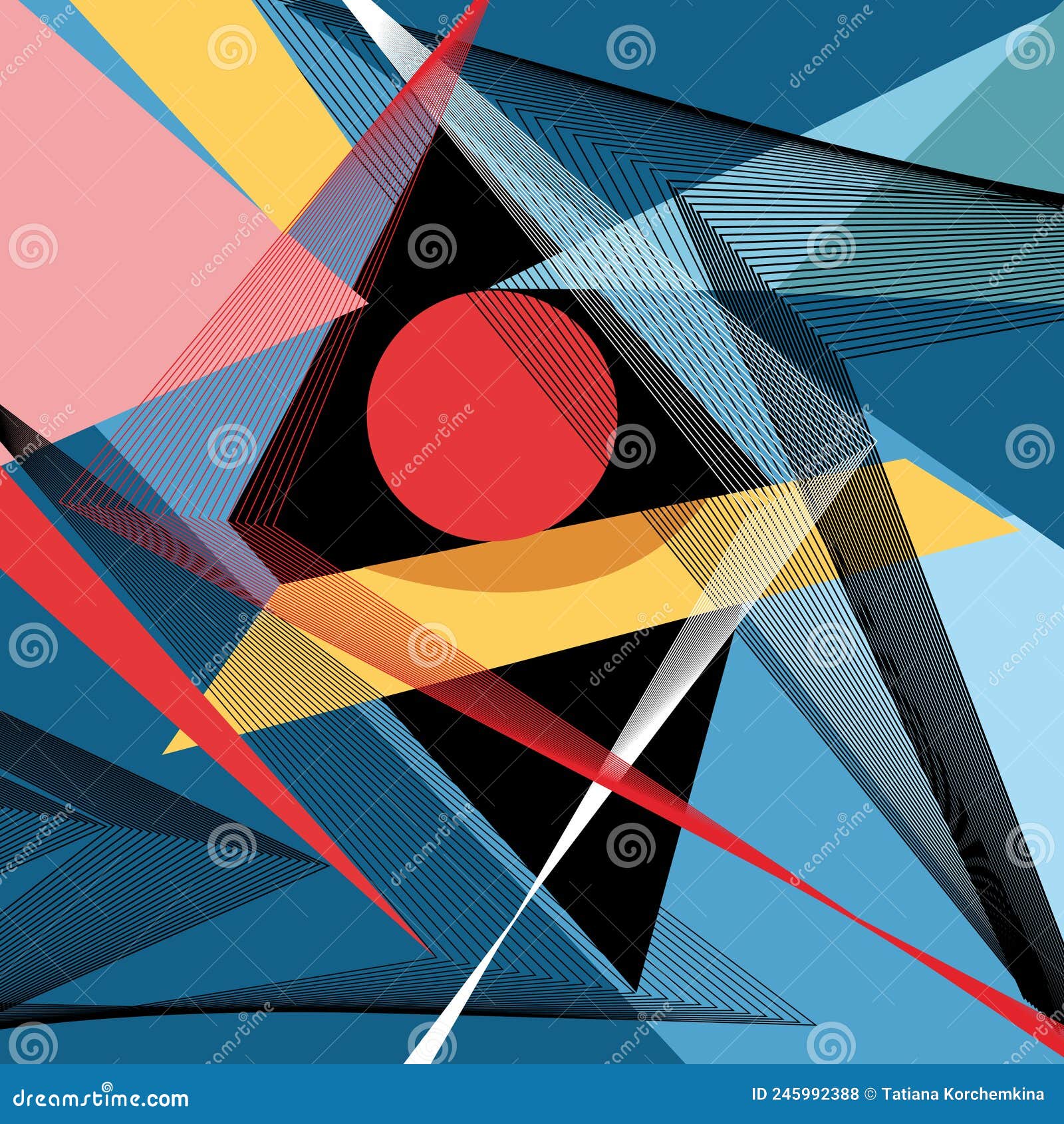 Abstract Bright Vector Background of Geometric Shapes Stock ...