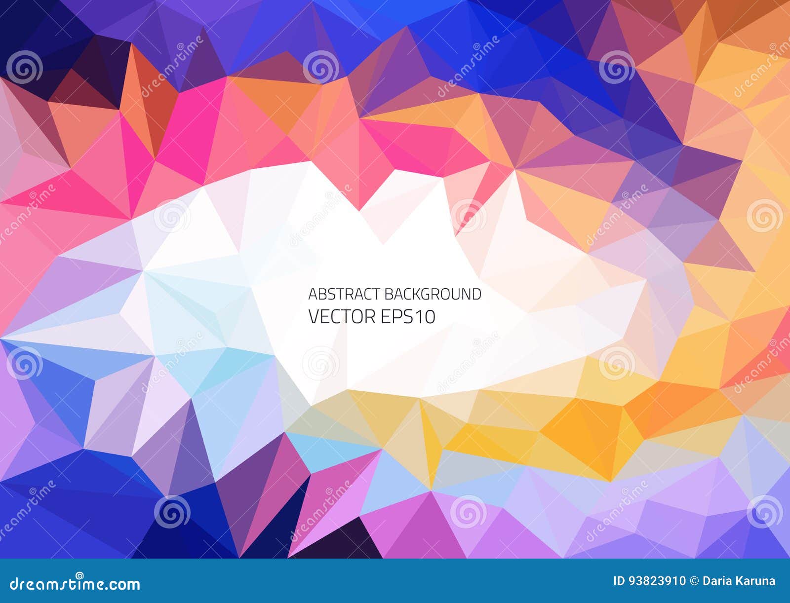 Abstract Bright Vector Background of Polygonal Elements. Contrasting ...