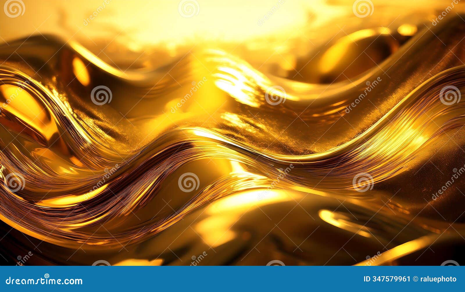 Abstract Bright Wave Background with Golden Liquid Movement Stock ...