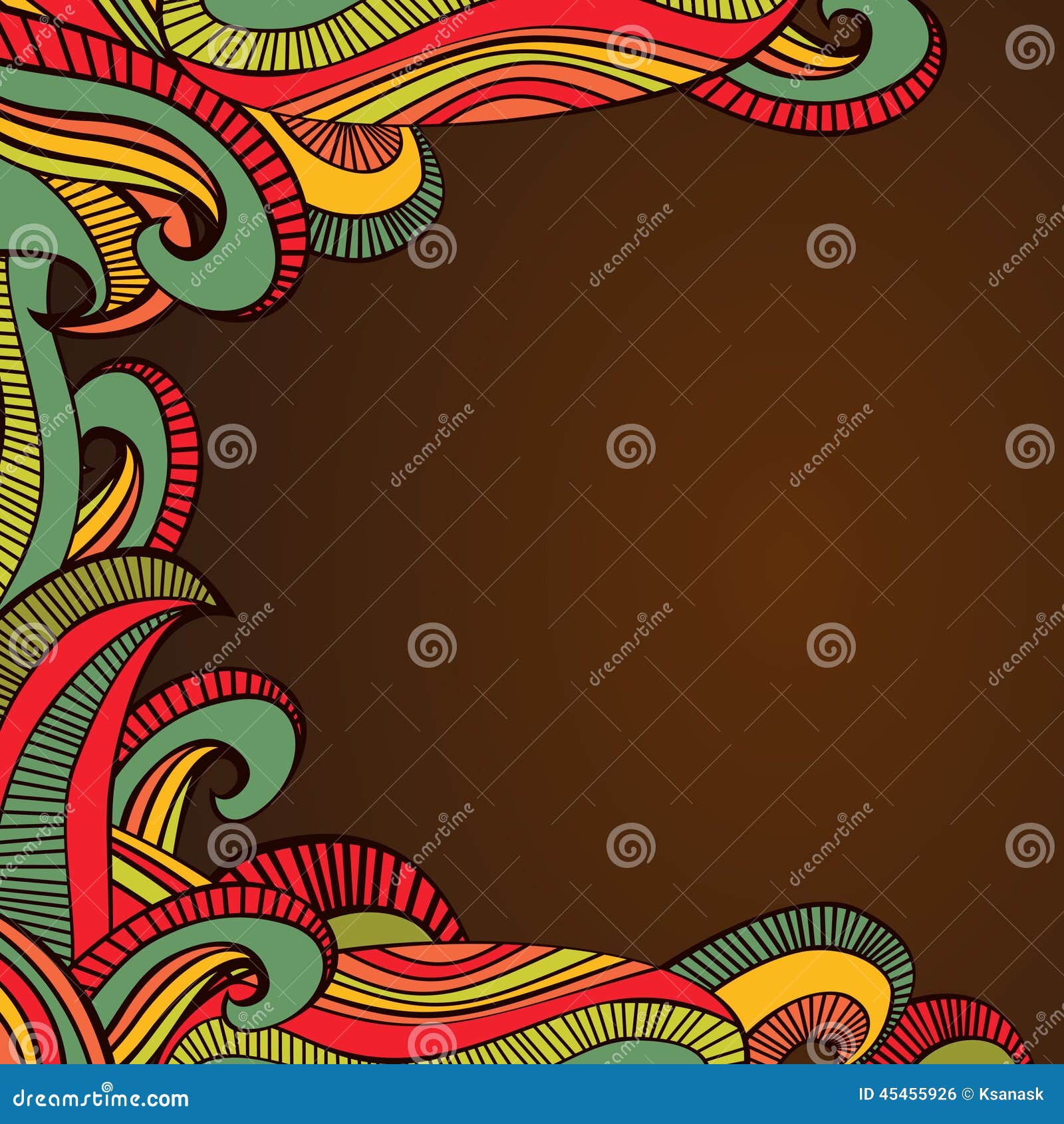 Abstract Bright Waves Border Stock Vector - Illustration of optimistic ...