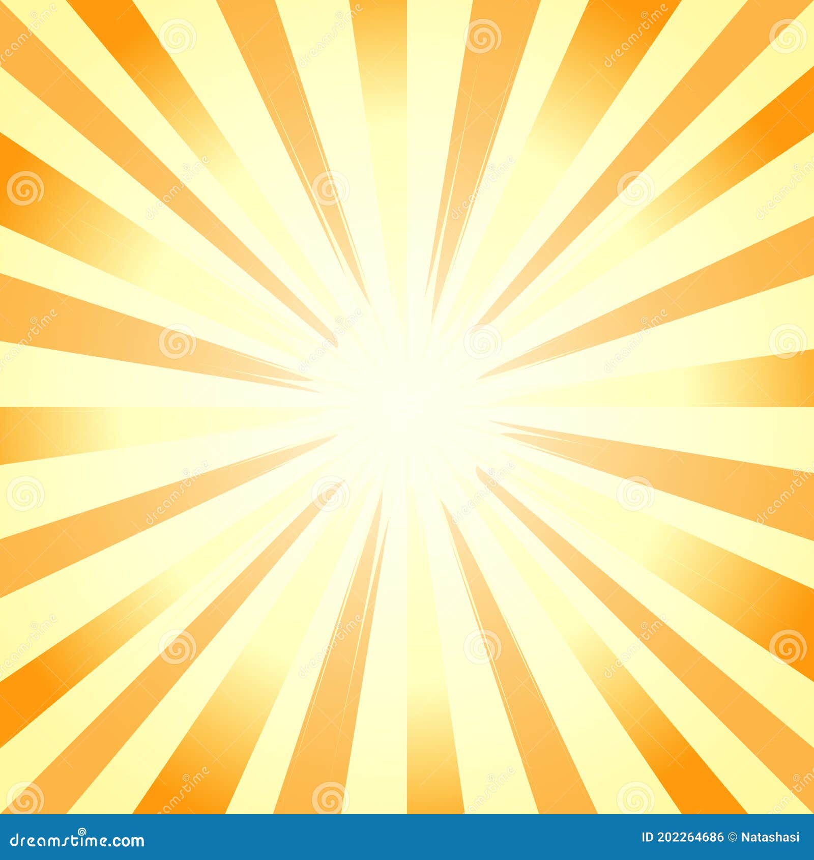 Abstract Bright Yellow Rays Background. Square Stock Vector ...