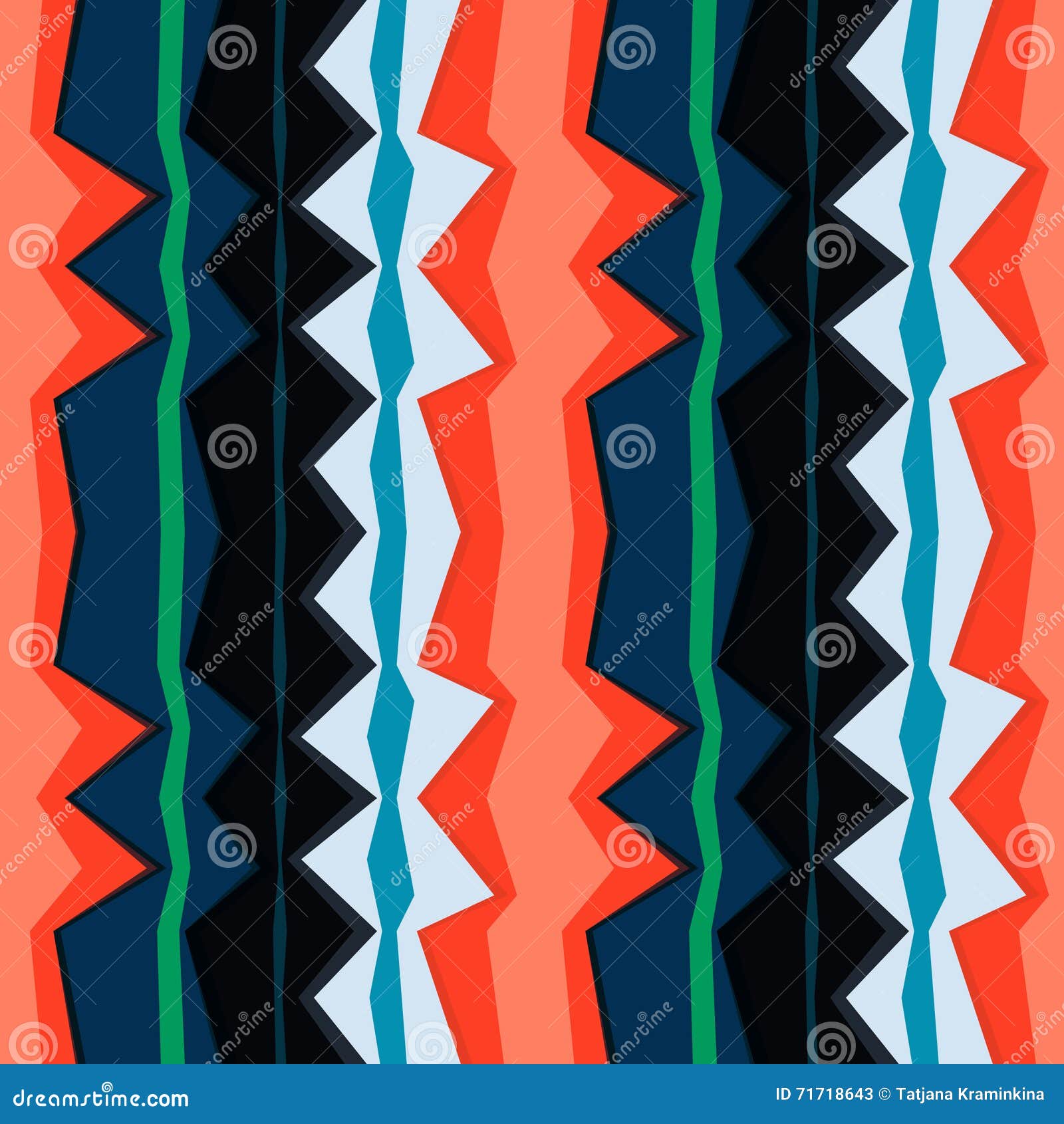 Abstract Bright Zigzag Pattern Background Stock Vector - Illustration ...