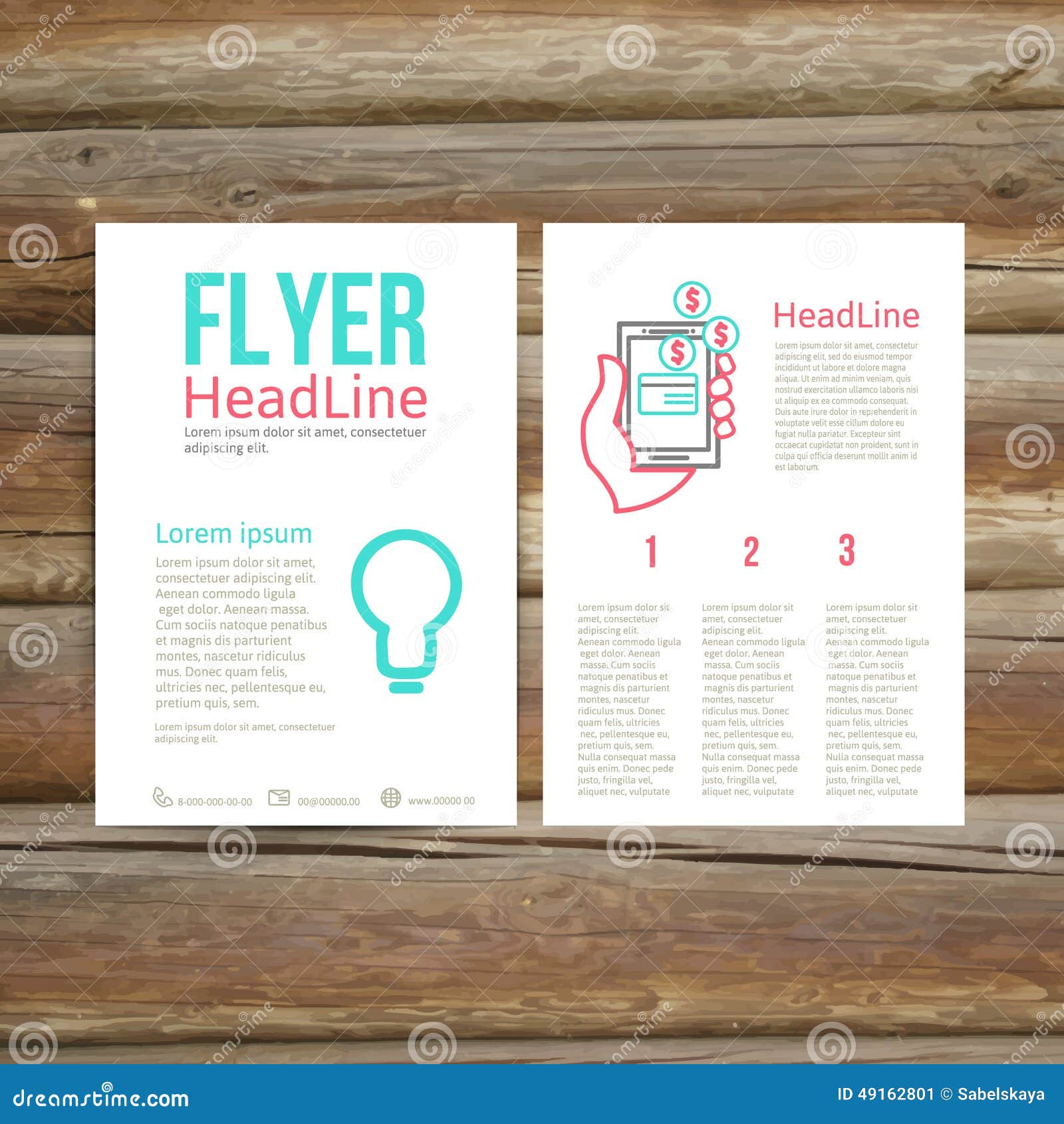 Abstract Brochure Flyer Design , Online Payment Stock Vector ...