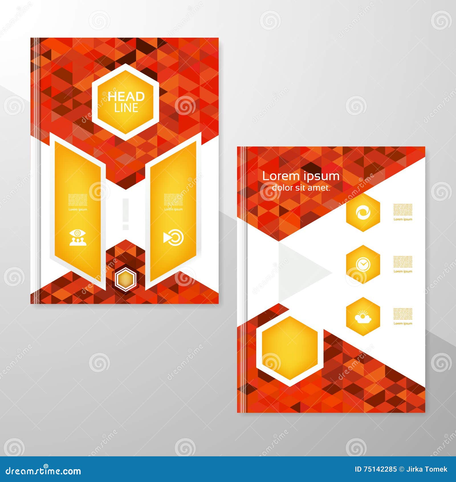 Abstract Brochure or Flyer Design Template. Stock Vector - Illustration ...