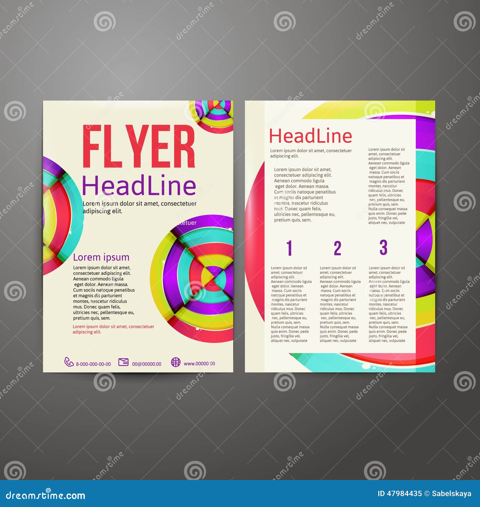 Abstract Brochure Flyer Design Stock Vector - Illustration of ...