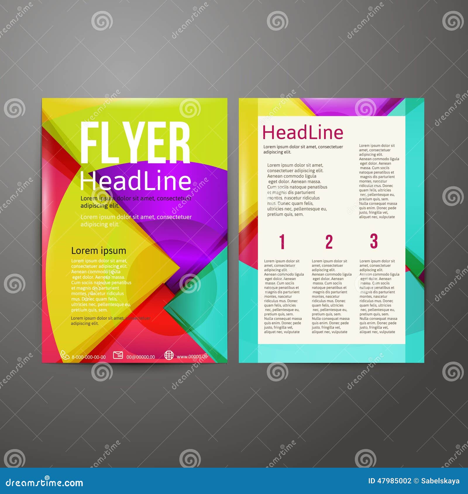 Abstract Brochure Flyer Design Stock Vector - Illustration of concept ...