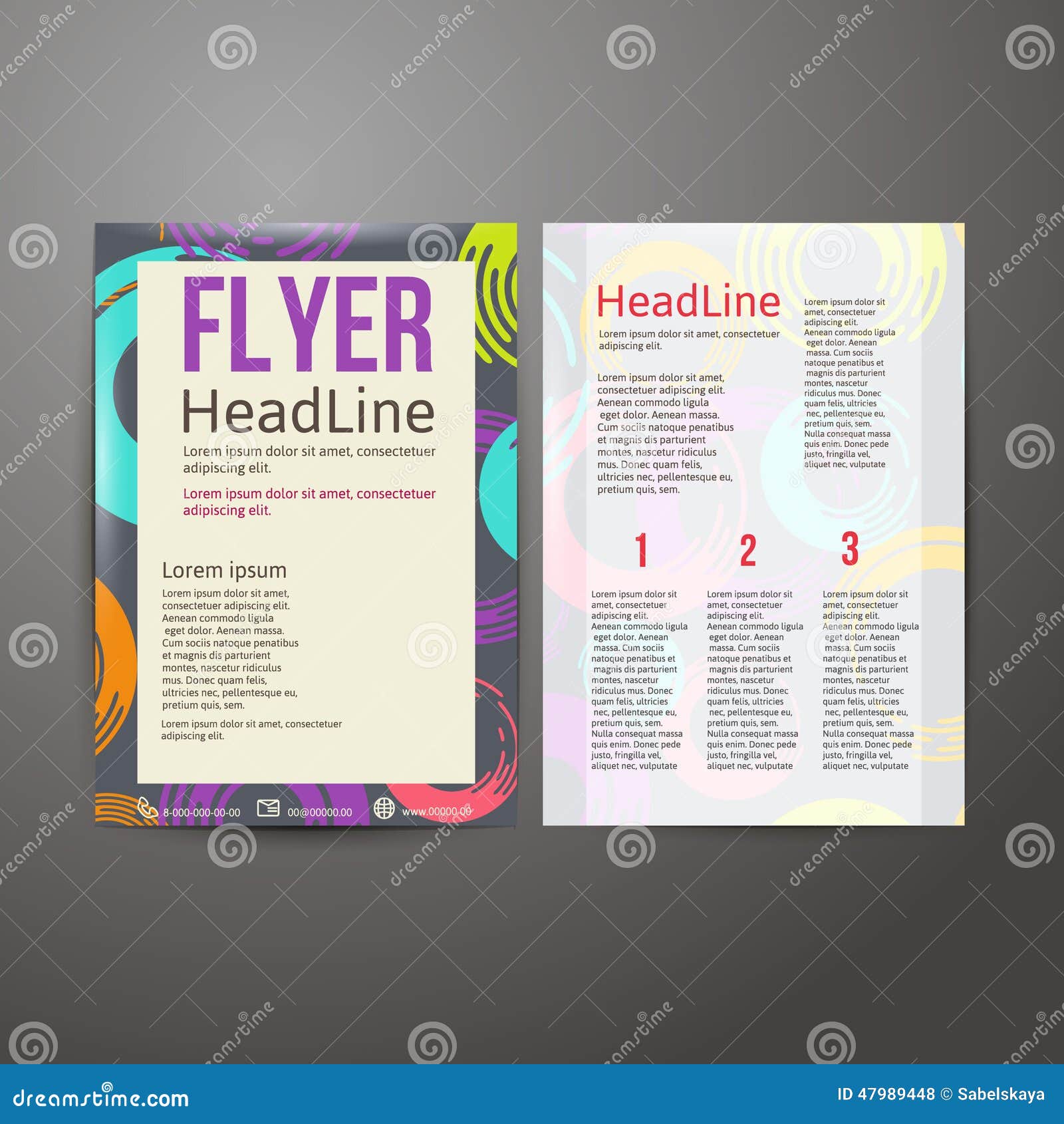 Abstract Brochure Flyer Design Stock Vector - Illustration of abstract ...