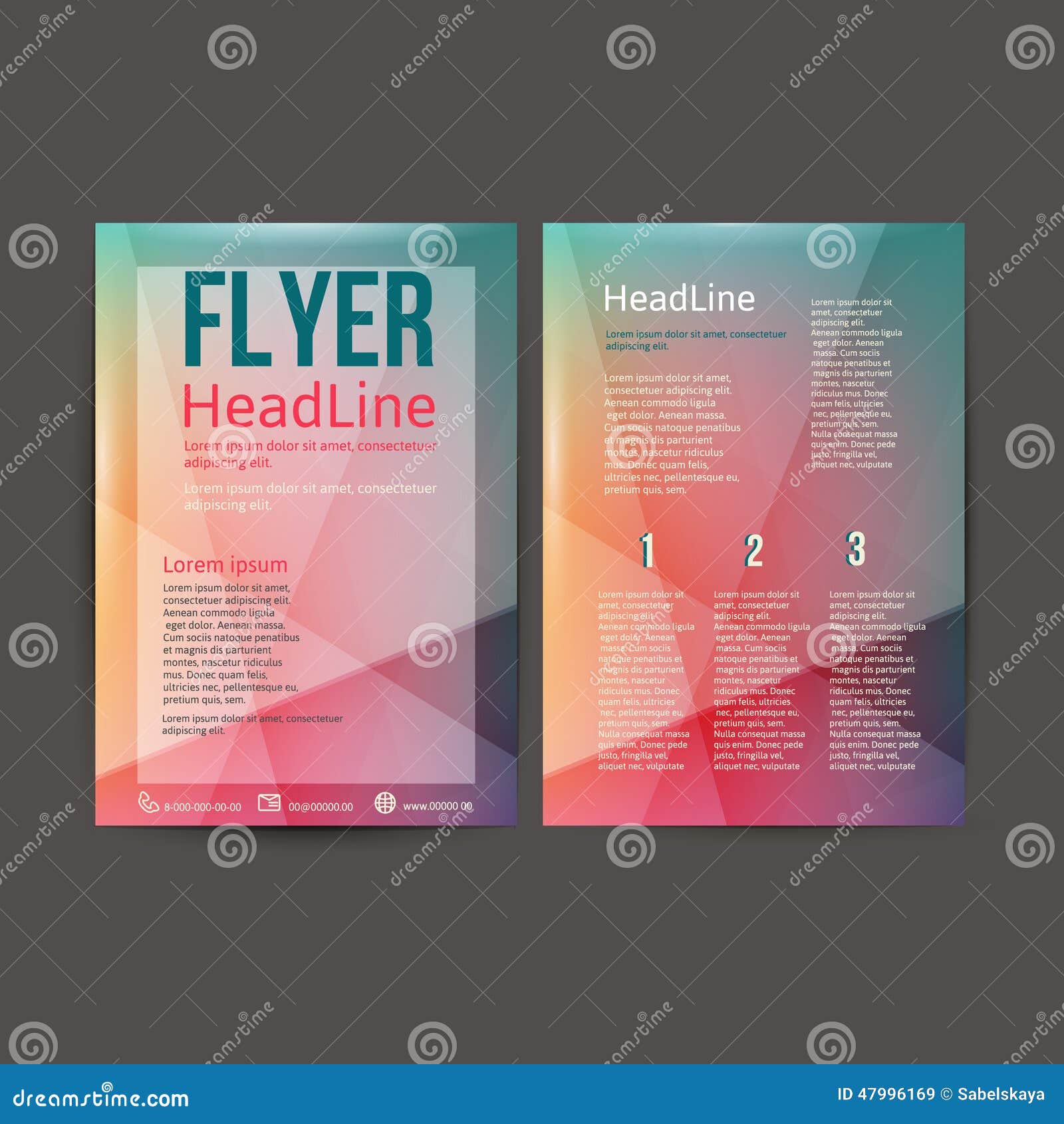 Abstract Brochure Flyer Design Stock Vector - Illustration of design ...
