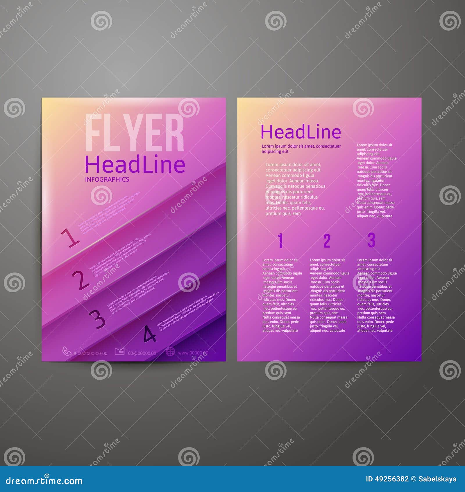 Abstract Brochure Flyer Design Stock Vector - Illustration of card ...