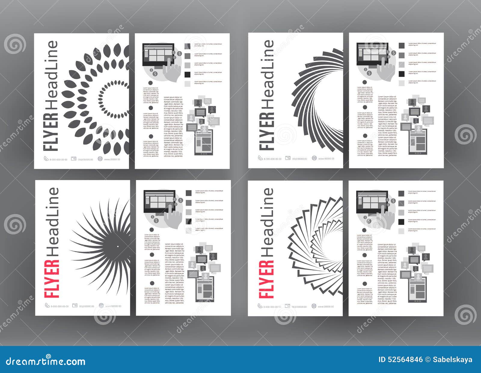 Abstract Brochure Flyer Design Vector Template Stock Vector ...