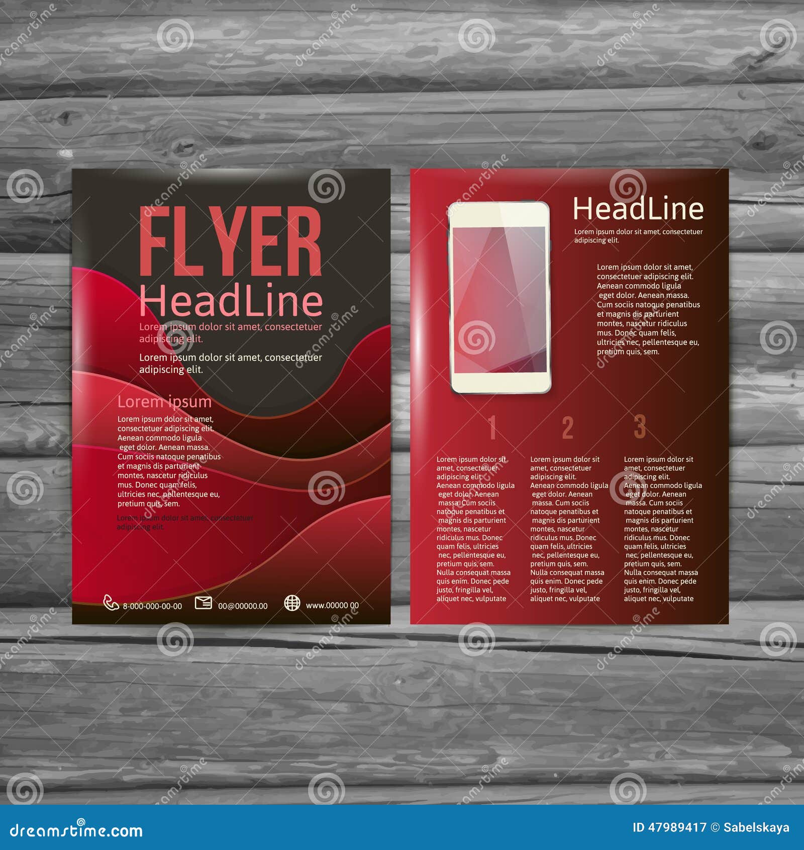 Abstract Brochure Flyer Design Vector Template. Stock Vector ...