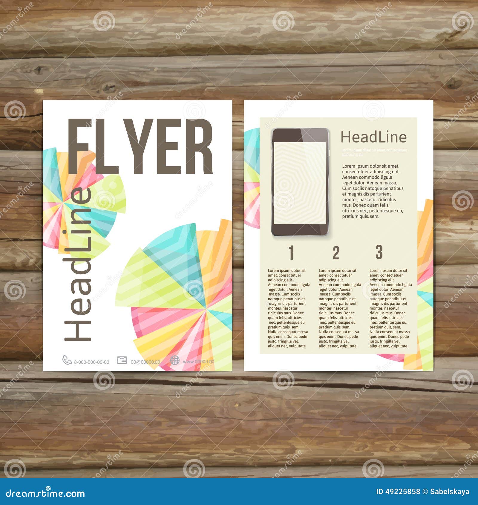 Abstract Brochure Flyer Design Vector Template Stock Vector ...