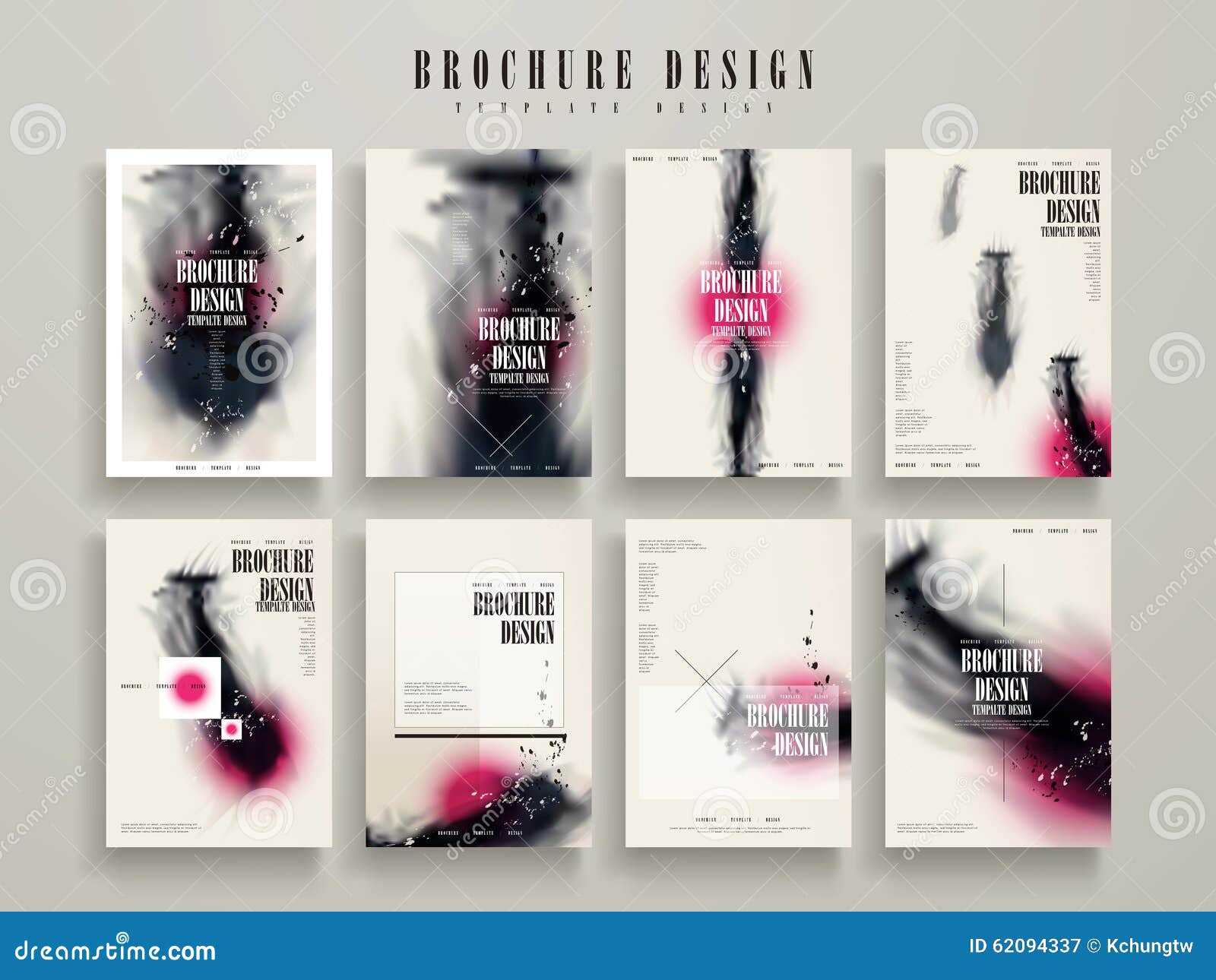 Abstract brochure template stock vector. Illustration of pink - 62094337