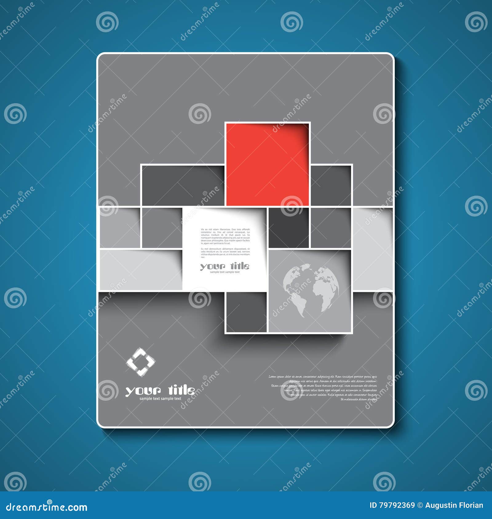 Abstract Brochure Template Design Stock Vector - Illustration of cover ...