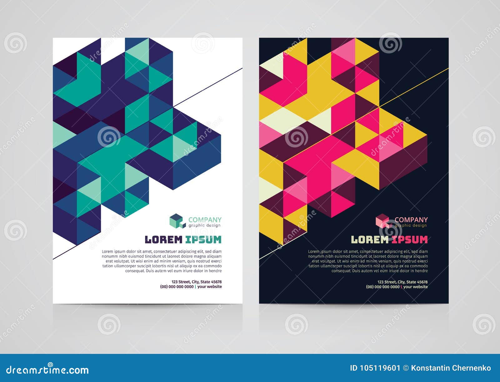 Abstract Brochure Template Layout Design. Stock Vector - Illustration ...