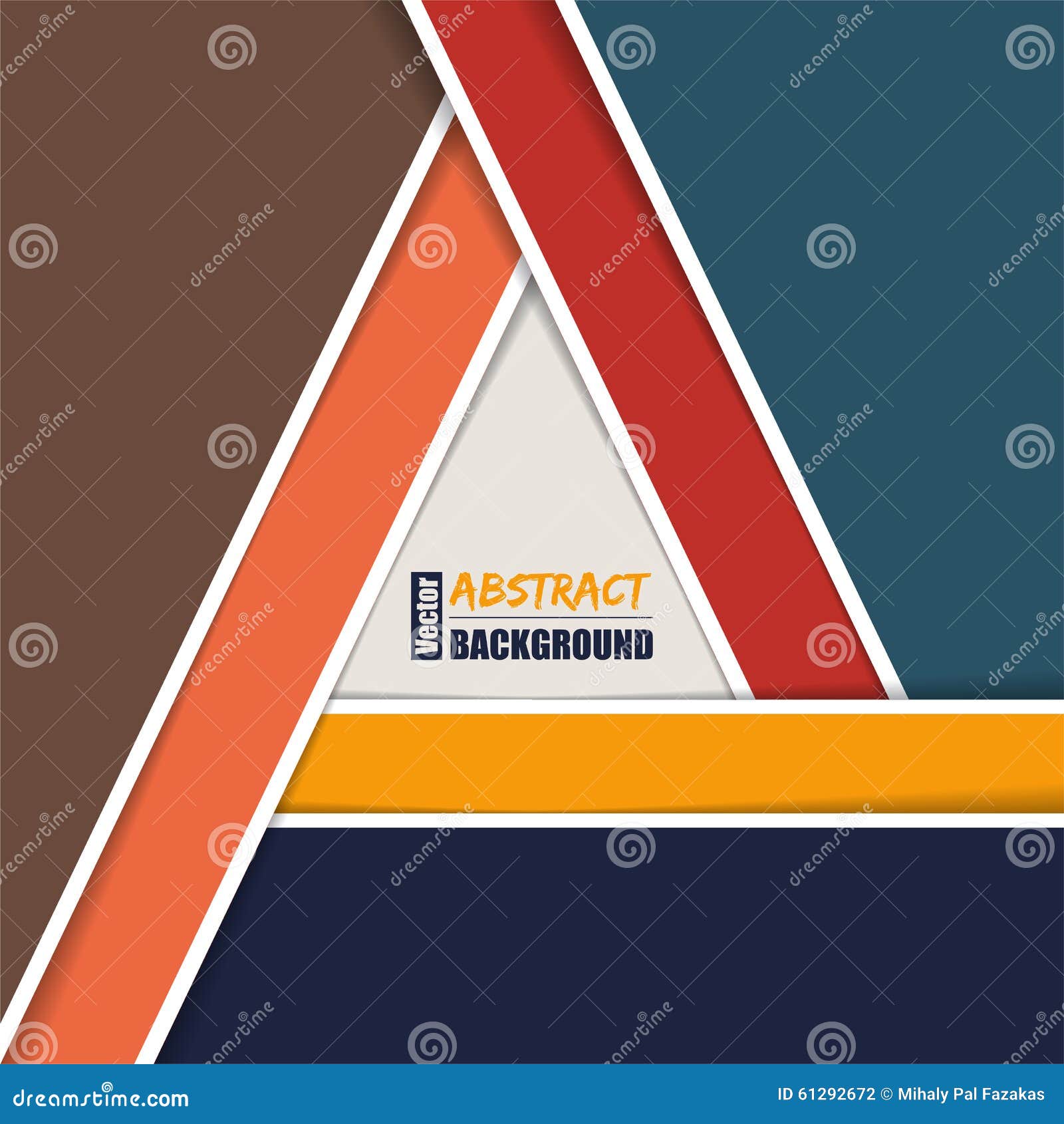 Abstract Brochure Template with Triangle Shaped by Stripes Stock Vector ...