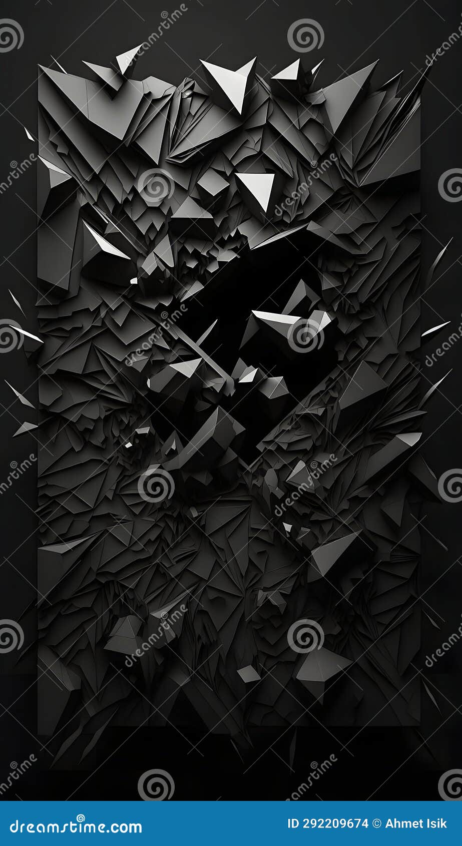 Abstract broken black wall stock illustration. Illustration of brand ...