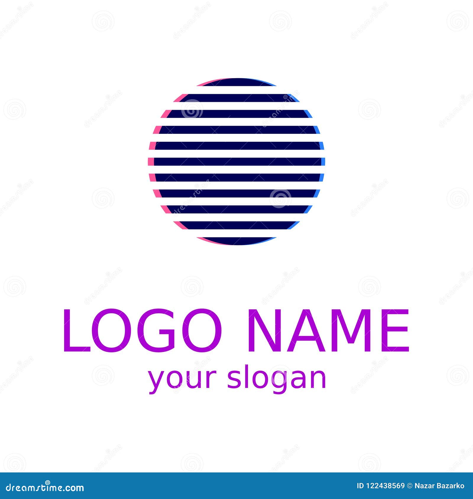 Abstract Broken Circle Logo. Vector Stock Illustration - Illustration ...