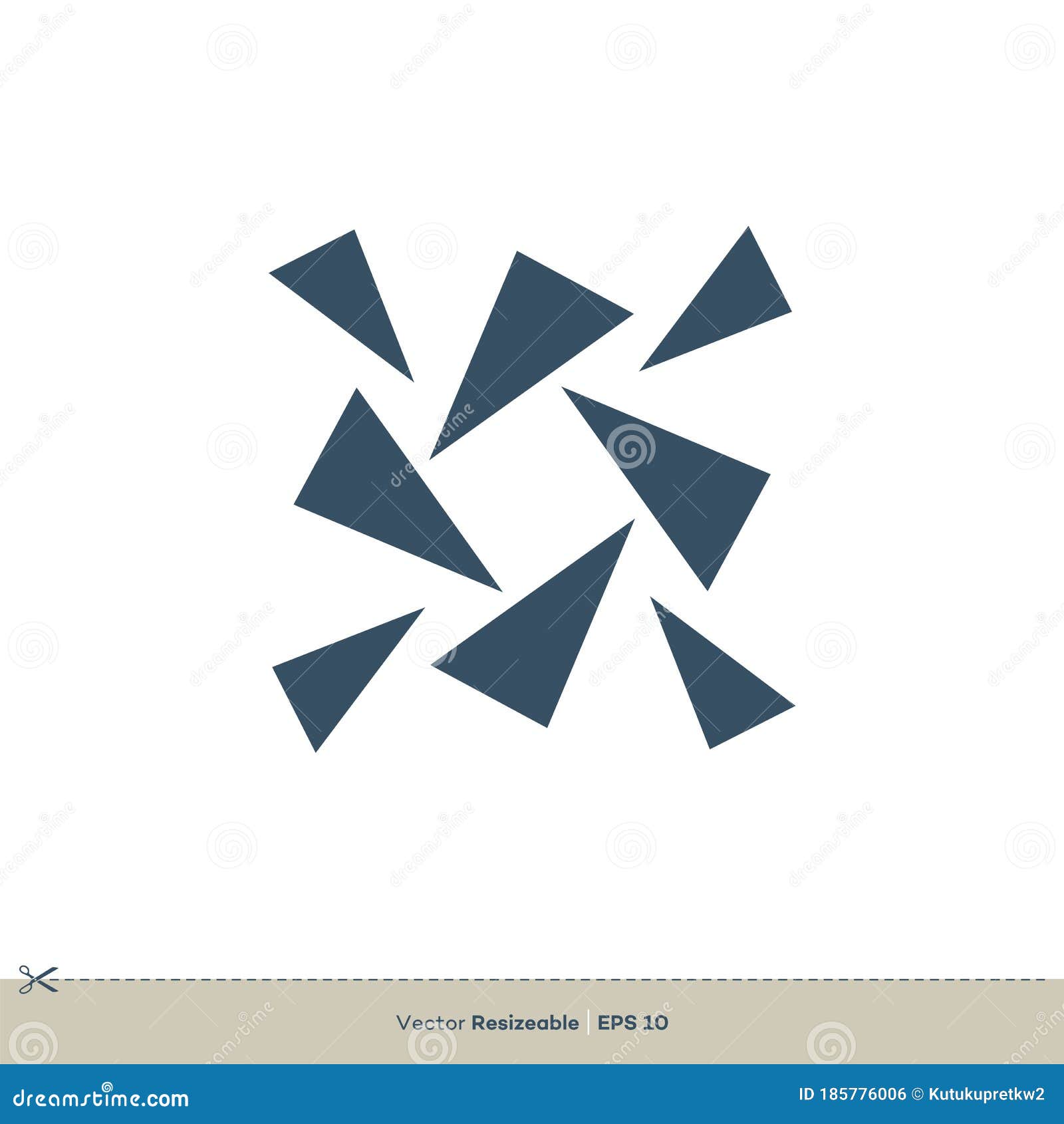 Abstract Broken Glass Vector Logo Template Illustration Design. Vector ...