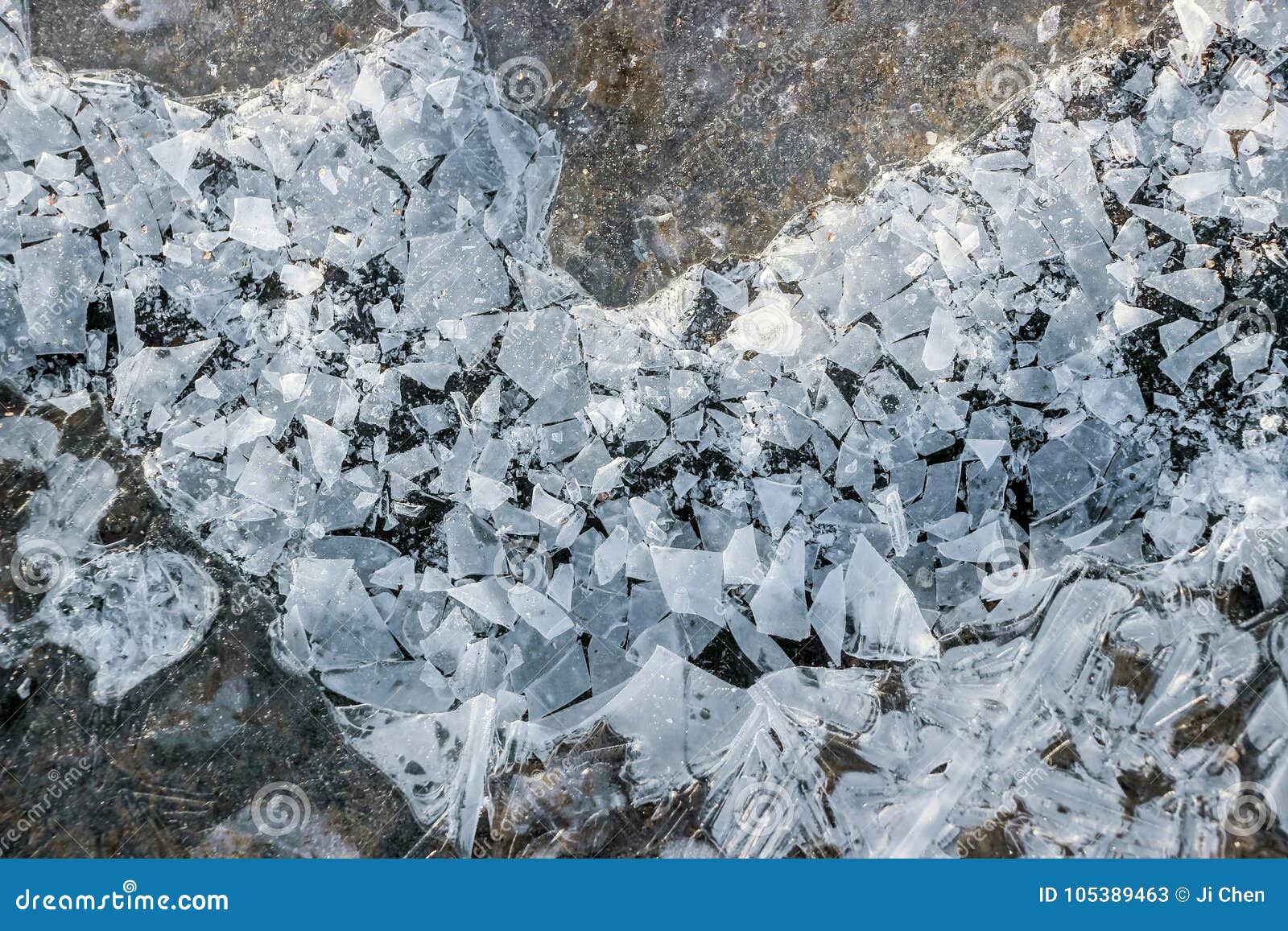 Abstract Broken Ice in Winter Stock Image - Image of pattern, white ...