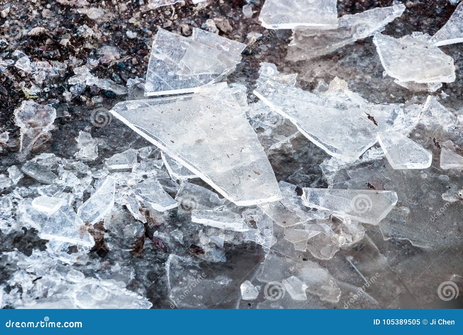 Abstract Broken Ice in Winter Stock Image - Image of water, structure ...