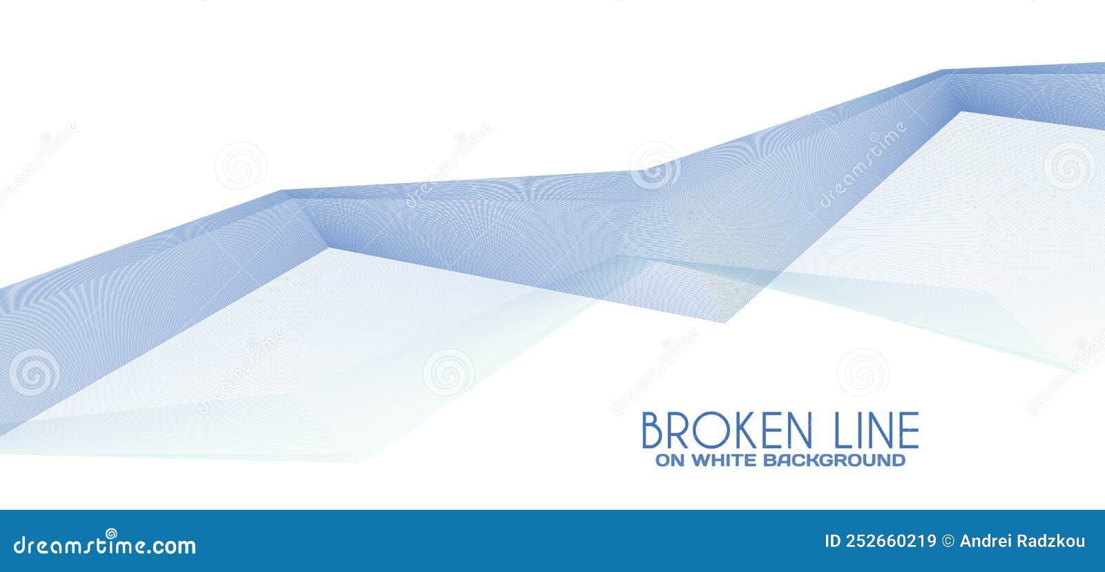 Abstract Broken Line by Thin Lines. Vector Graphic Stock Vector ...
