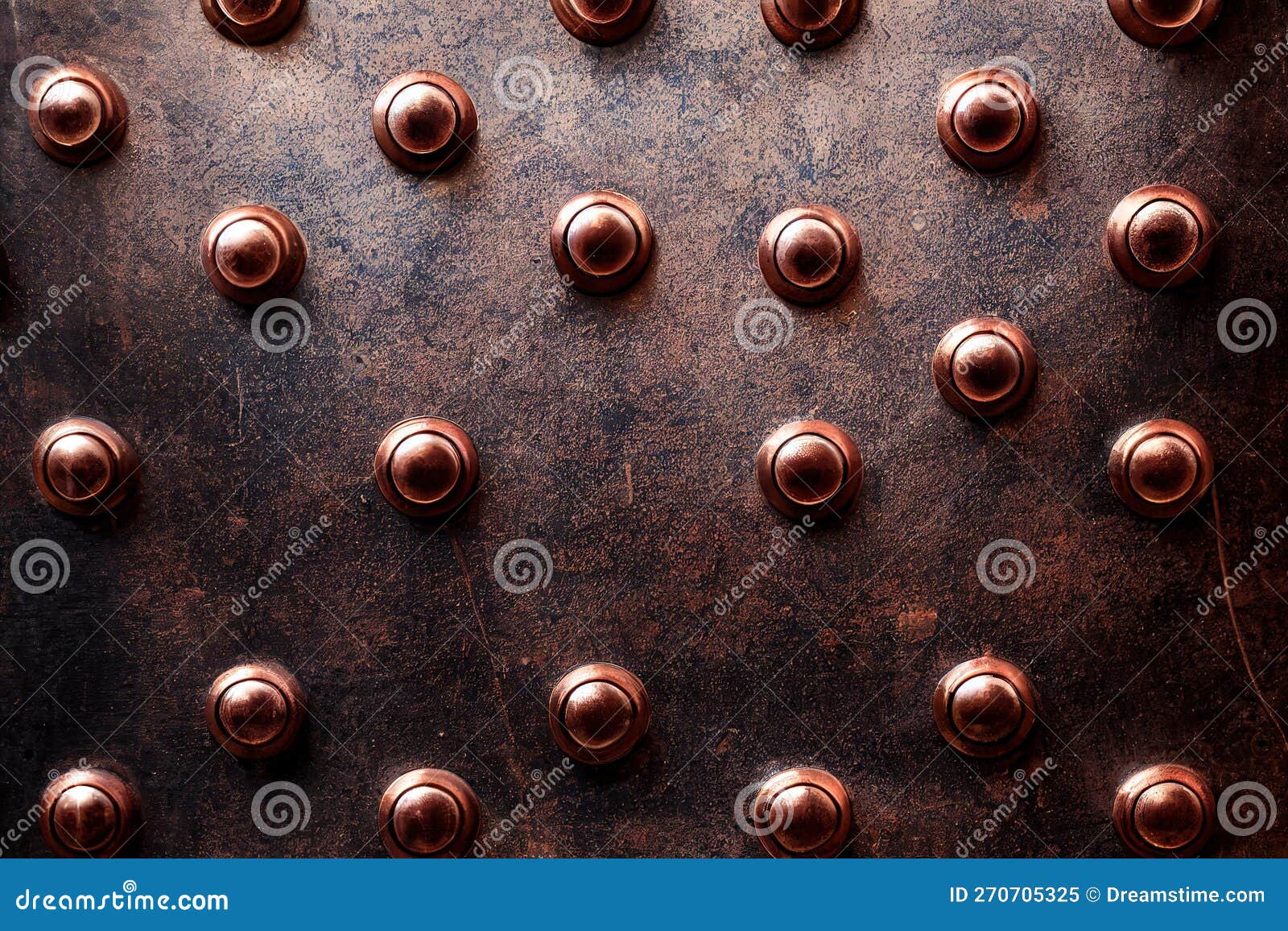 Abstract Bronze Metal Rivets Grunge Style Pattern Stock Illustration ...