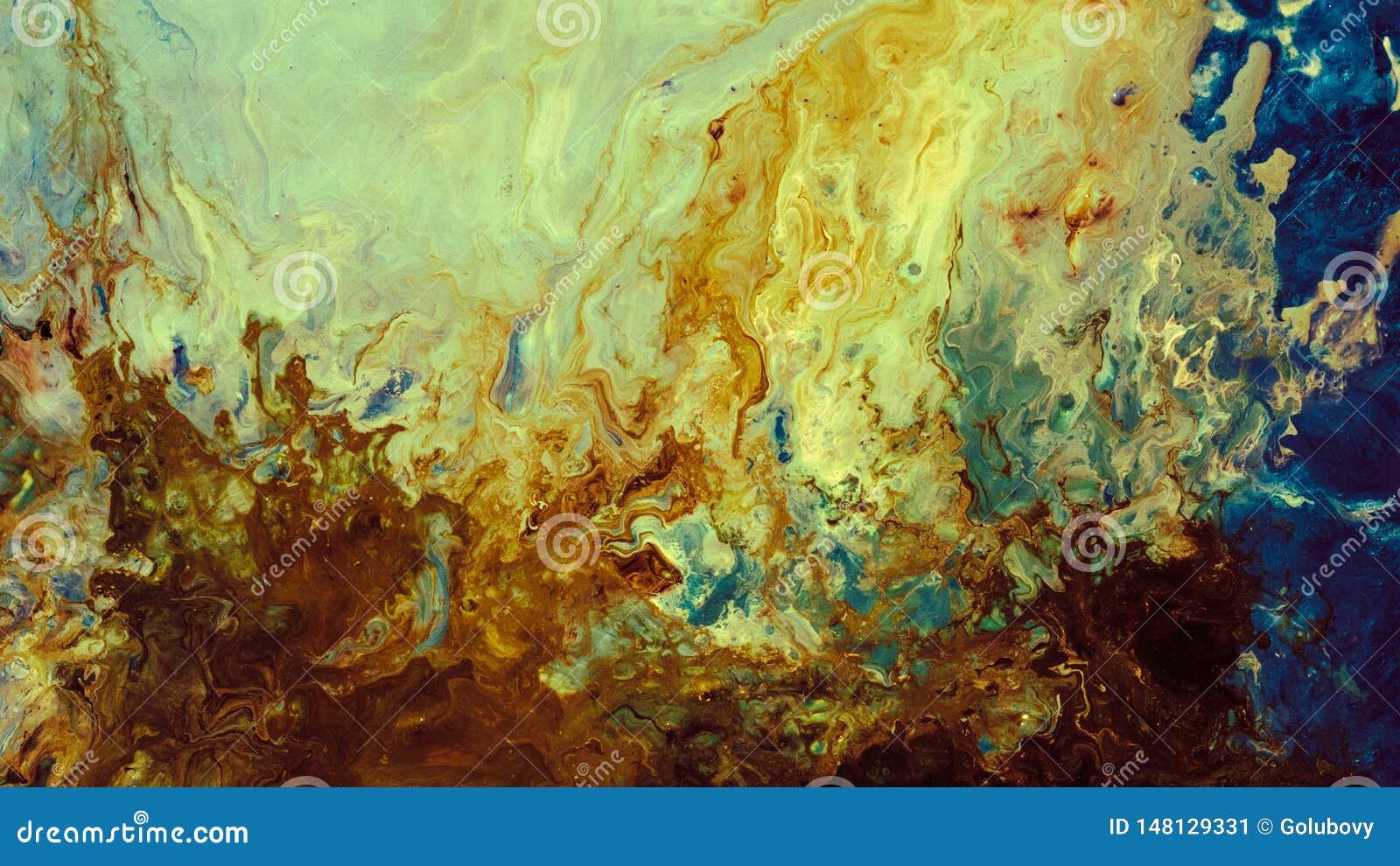 Abstract Bronze Rusty Fluid Paint Art Background Stock Image - Image of ...