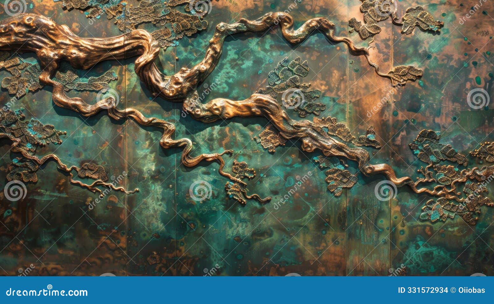 Abstract Bronze Rust Color Mixture Wall Textured On Background. Cartoon ...
