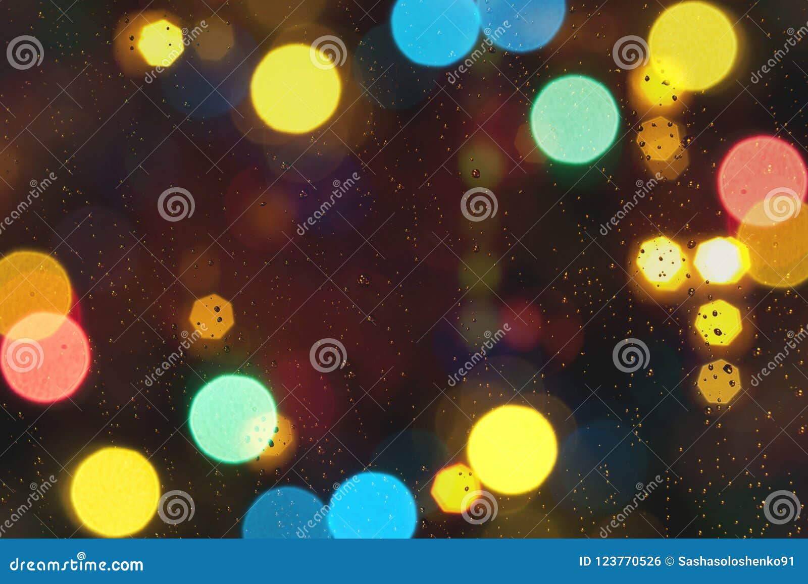 Abstract Brown Background with Blur Golden Bokeh Light Effect. Stock ...