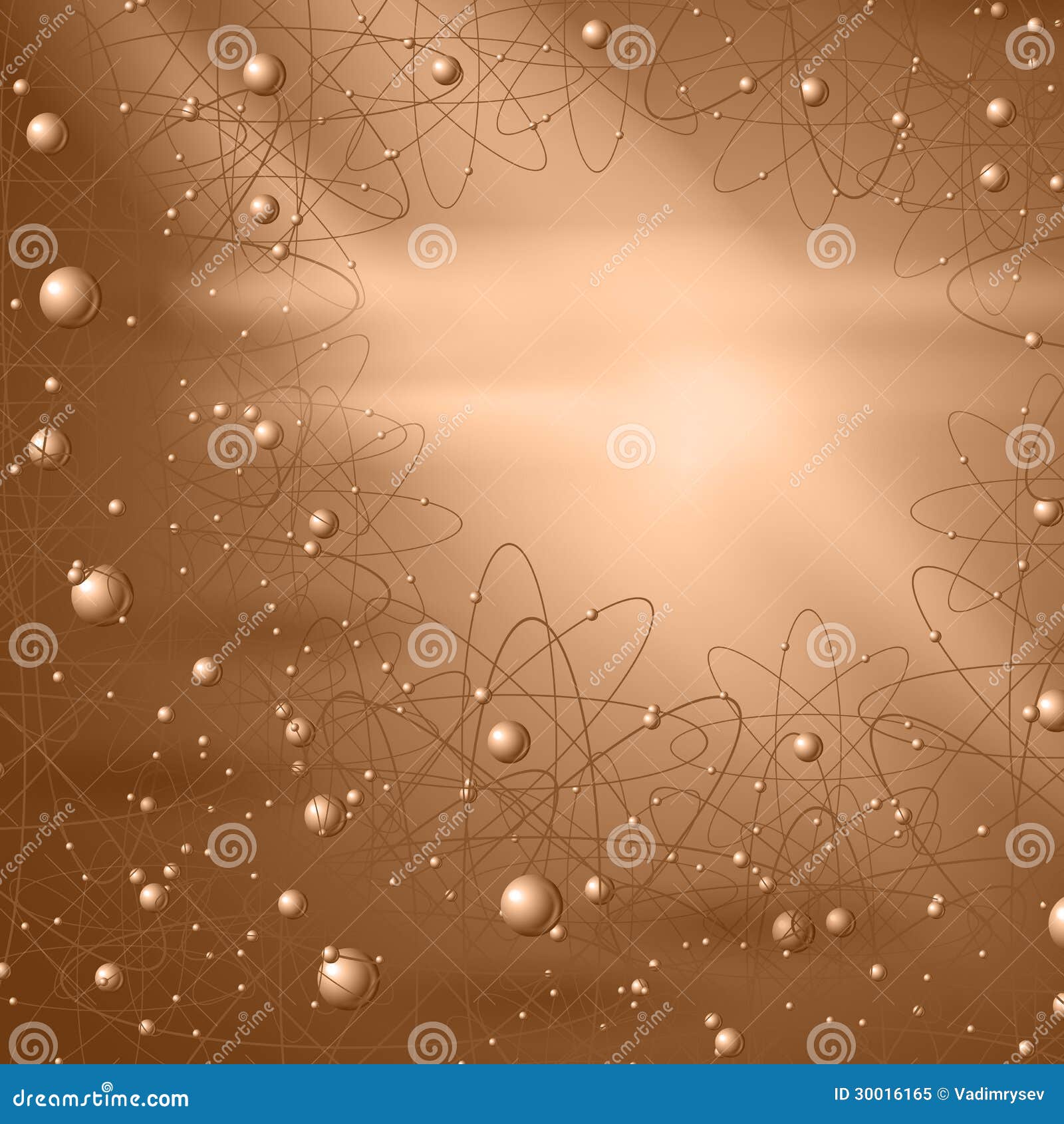 Abstract Brown Background with Orbital Models of Stock Vector ...