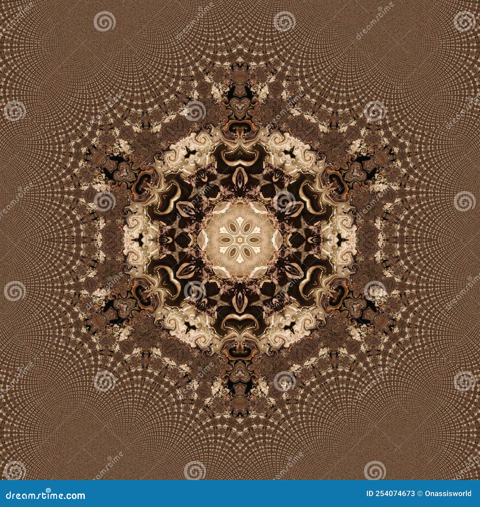 Abstract Brown Background. Shapes, Blurs and Tones Stock Illustration ...