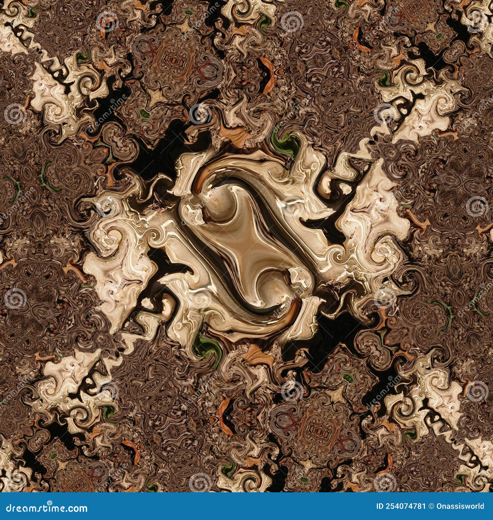 Abstract Brown Background. Shapes, Blurs and Tones Stock Illustration ...