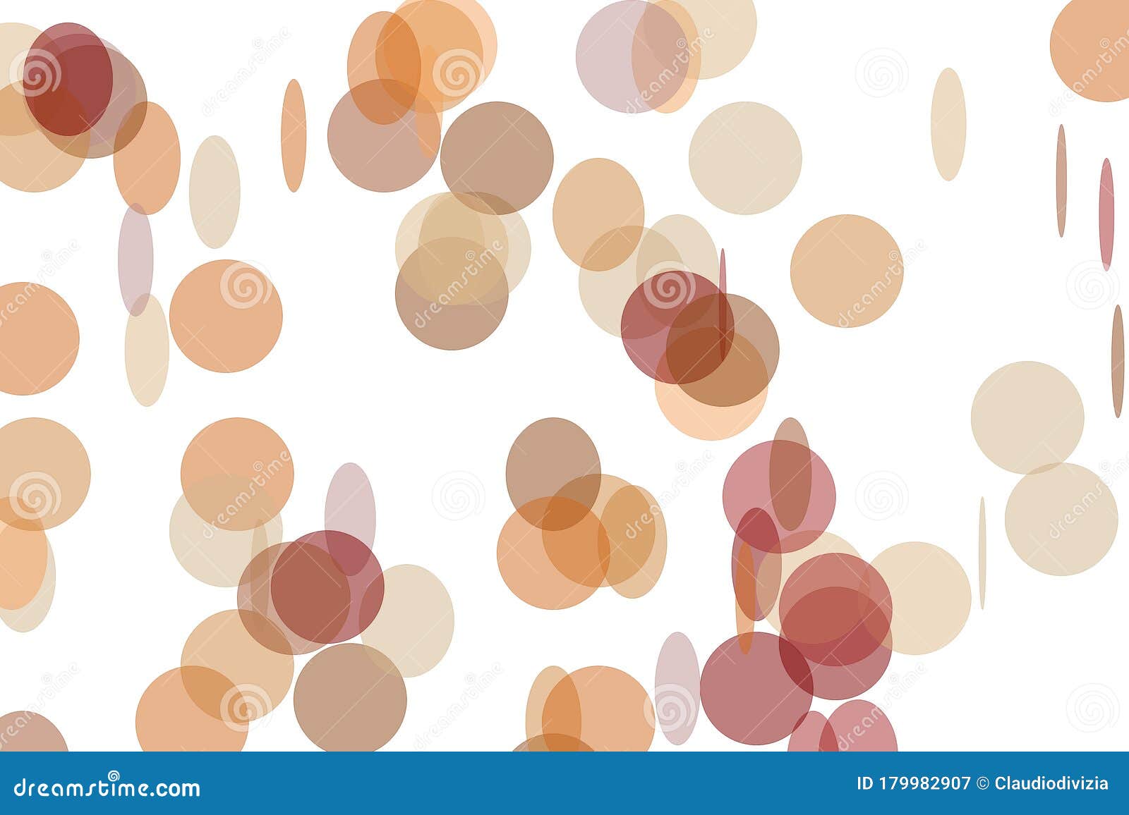 Abstract Brown Circle and Ellipses Illustration Background Stock ...