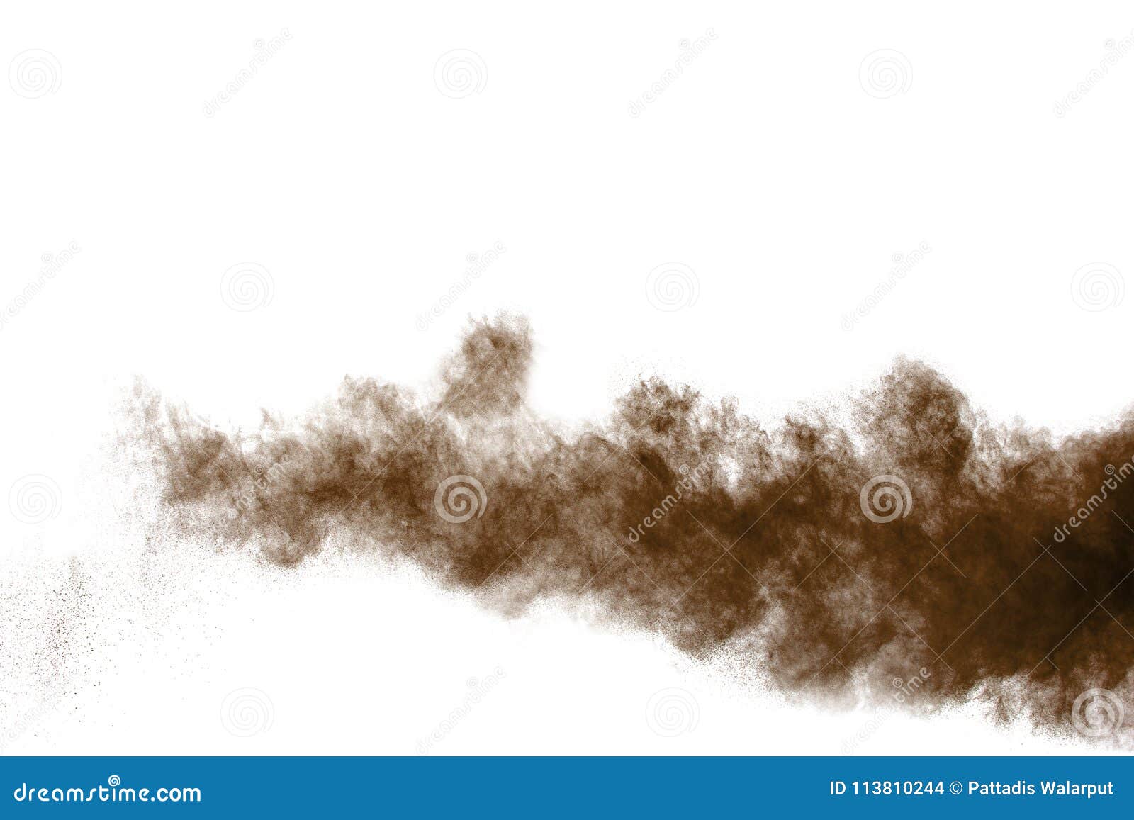Abstract Brown Dust Explosion on White Background . Stock Illustration ...