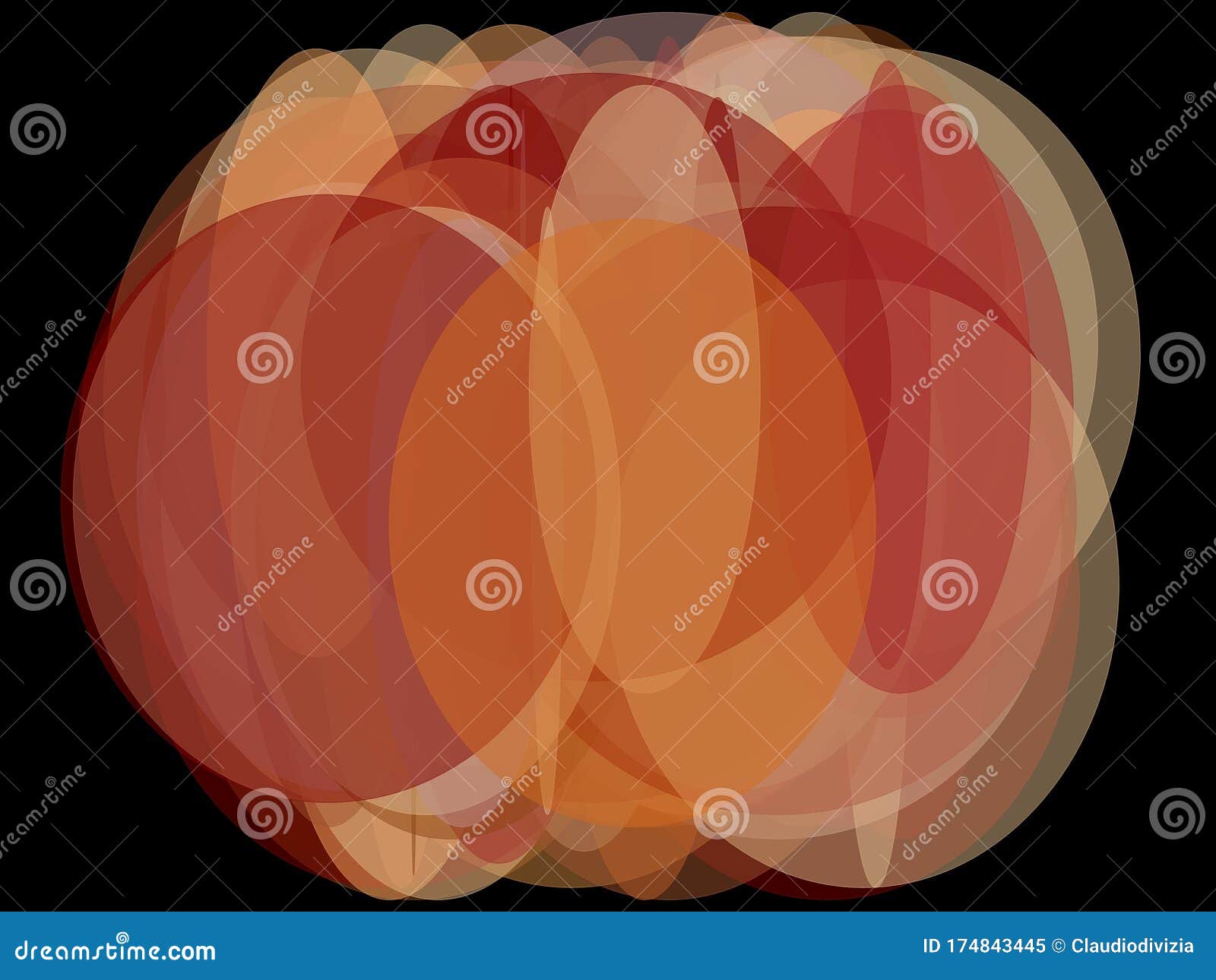 Abstract Brown Ellipses Illustration Background Stock Illustration ...