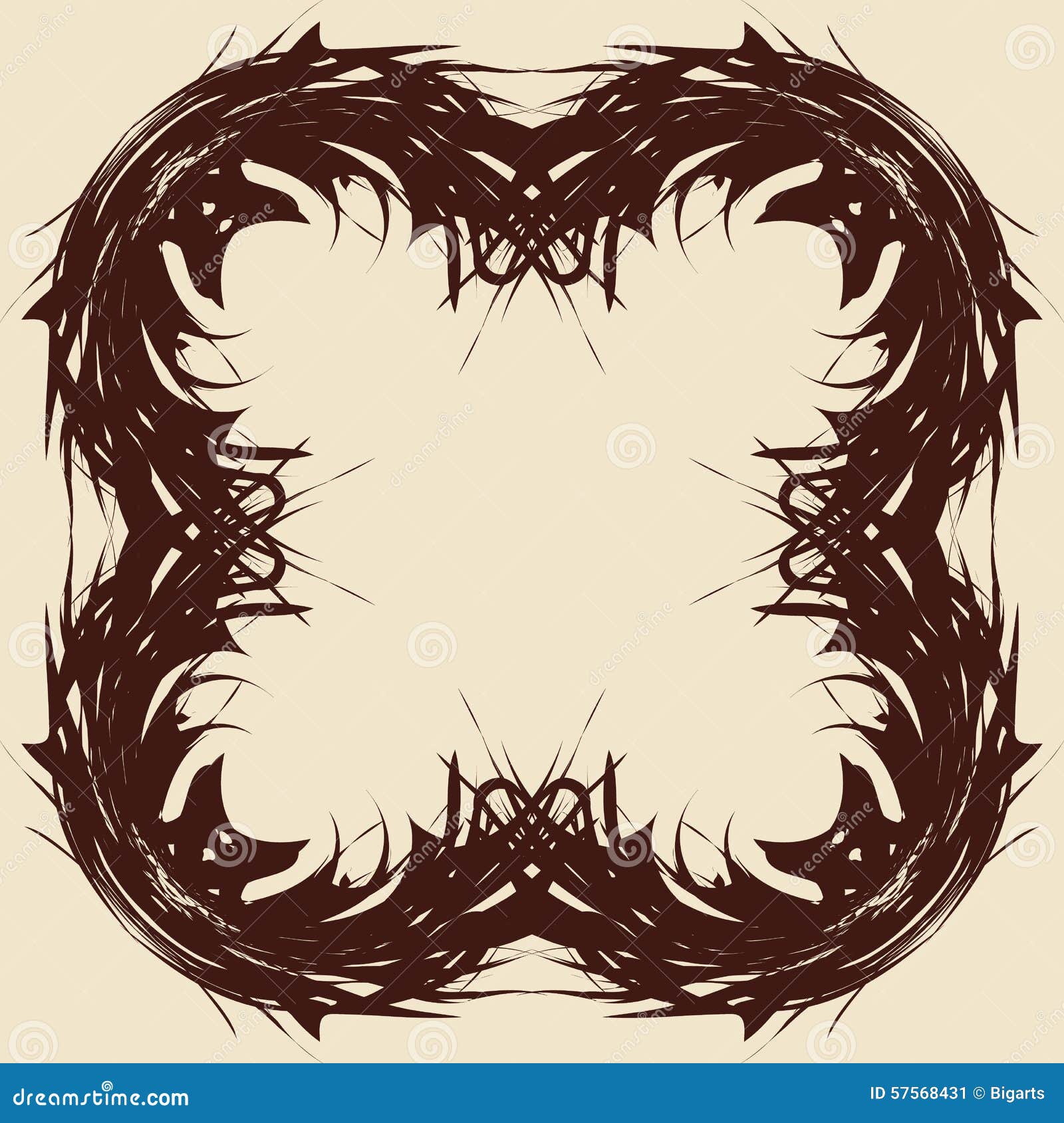 Abstract brown frame. stock vector. Illustration of awry - 57568431