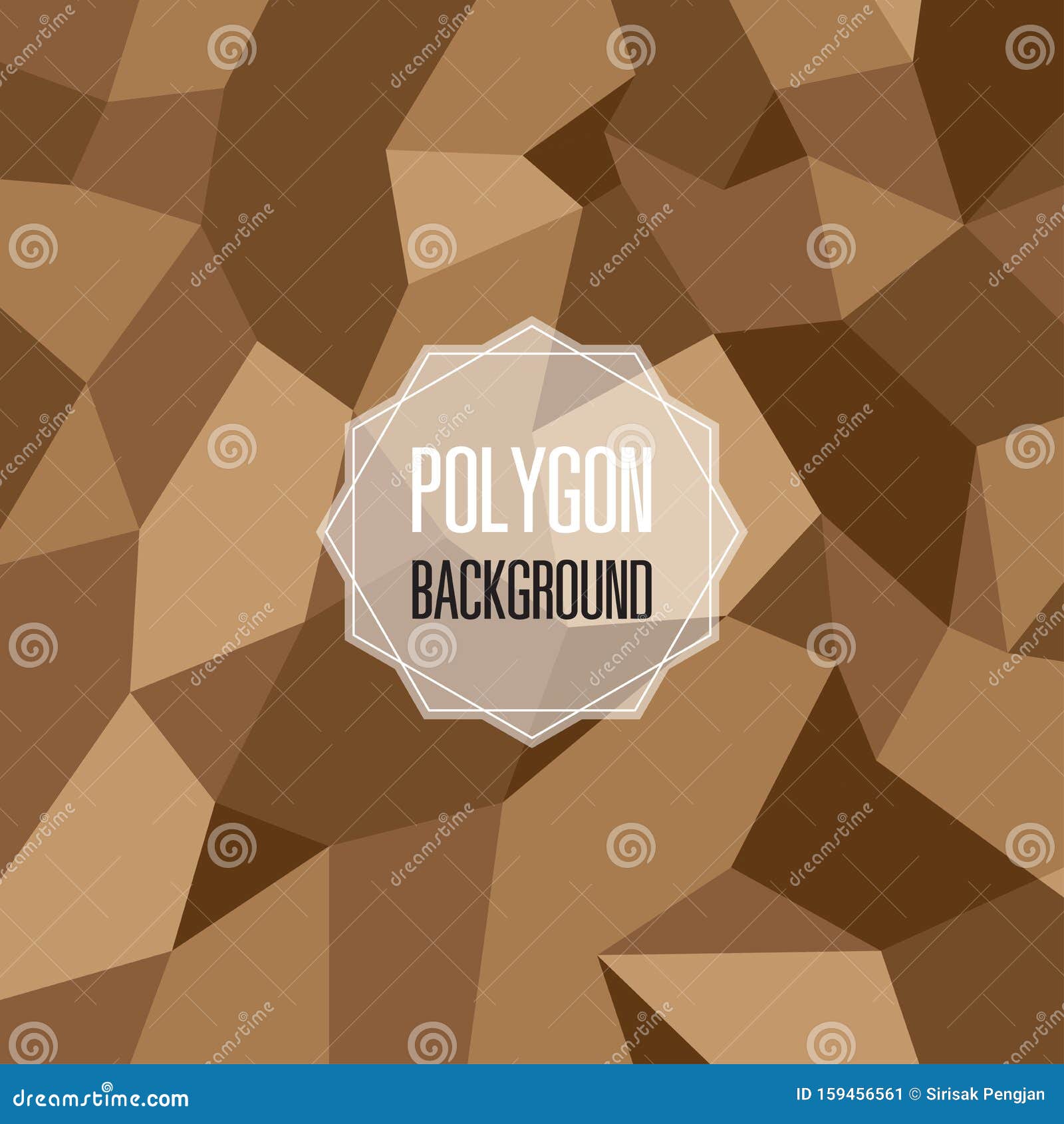 Abstract Brown Polygon Background Design Vector Stock Illustration ...