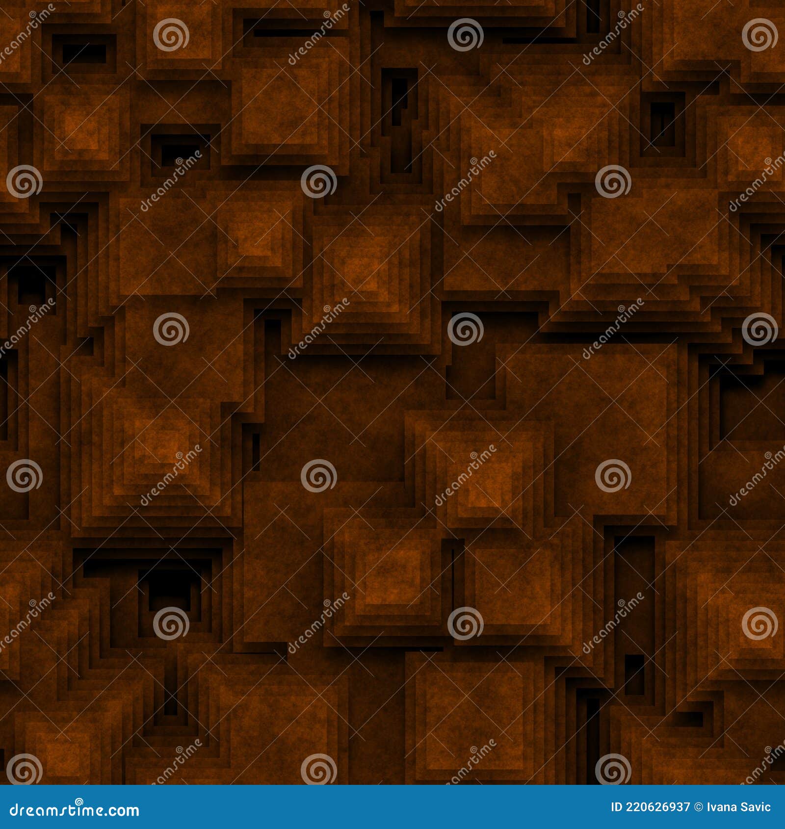 Abstract Brown Pyramid and Square Optical Illusion Teaser Psychedelic ...