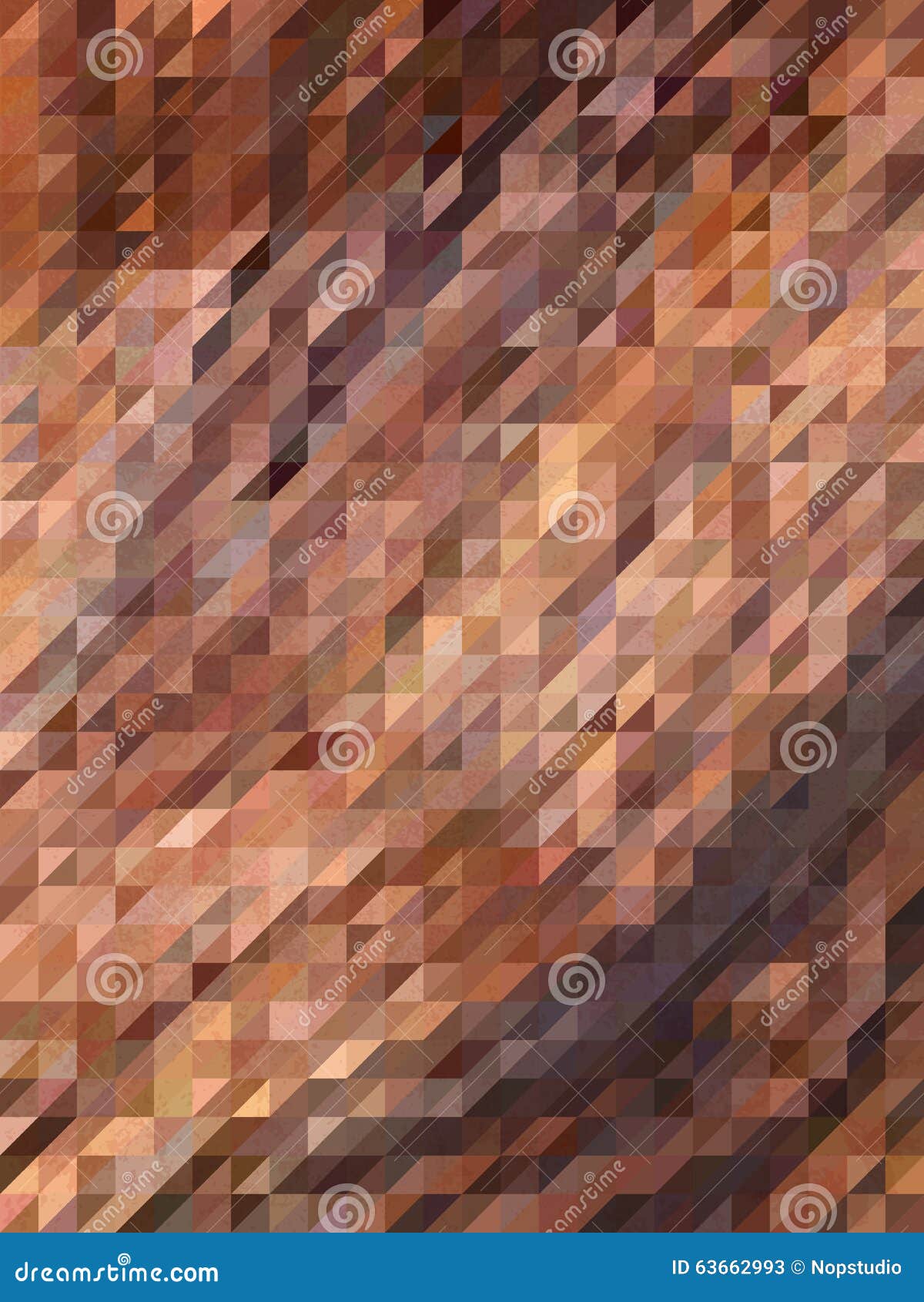 Abstract Brown Triangle with Grunge Texture Stock Vector - Illustration ...