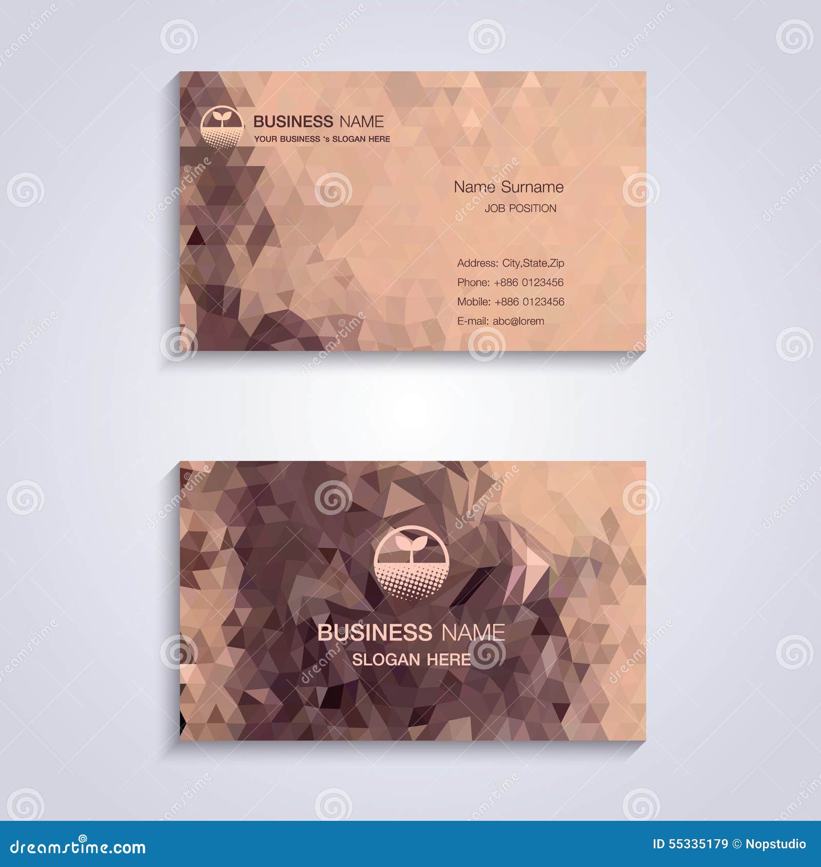 Brown Triangles Wallpaper With Grudge Texture Vector Illustration ...