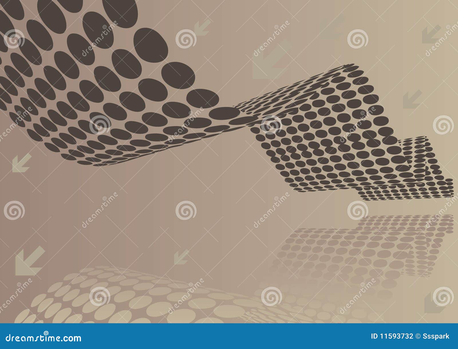 Abstract brown wave design stock vector. Illustration of frame - 11593732