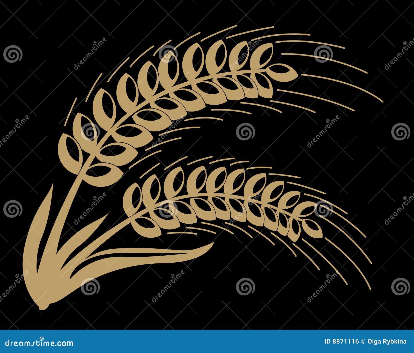 Abstract brown wheat 1 stock vector. Illustration of autumn - 8871116