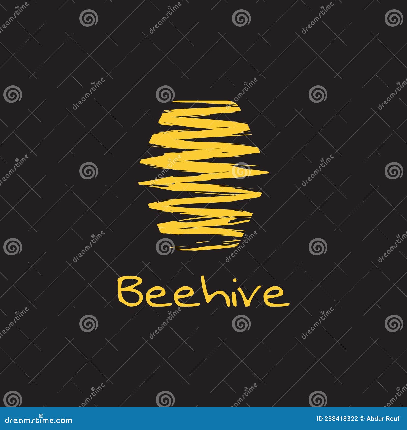 Abstract Beehive Logo Design Stock Vector - Illustration of cartoon ...