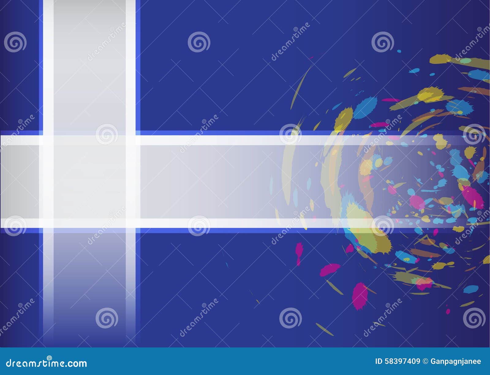Abstract Brush Blue Circle Plus Frame Vector Background Stock Vector ...