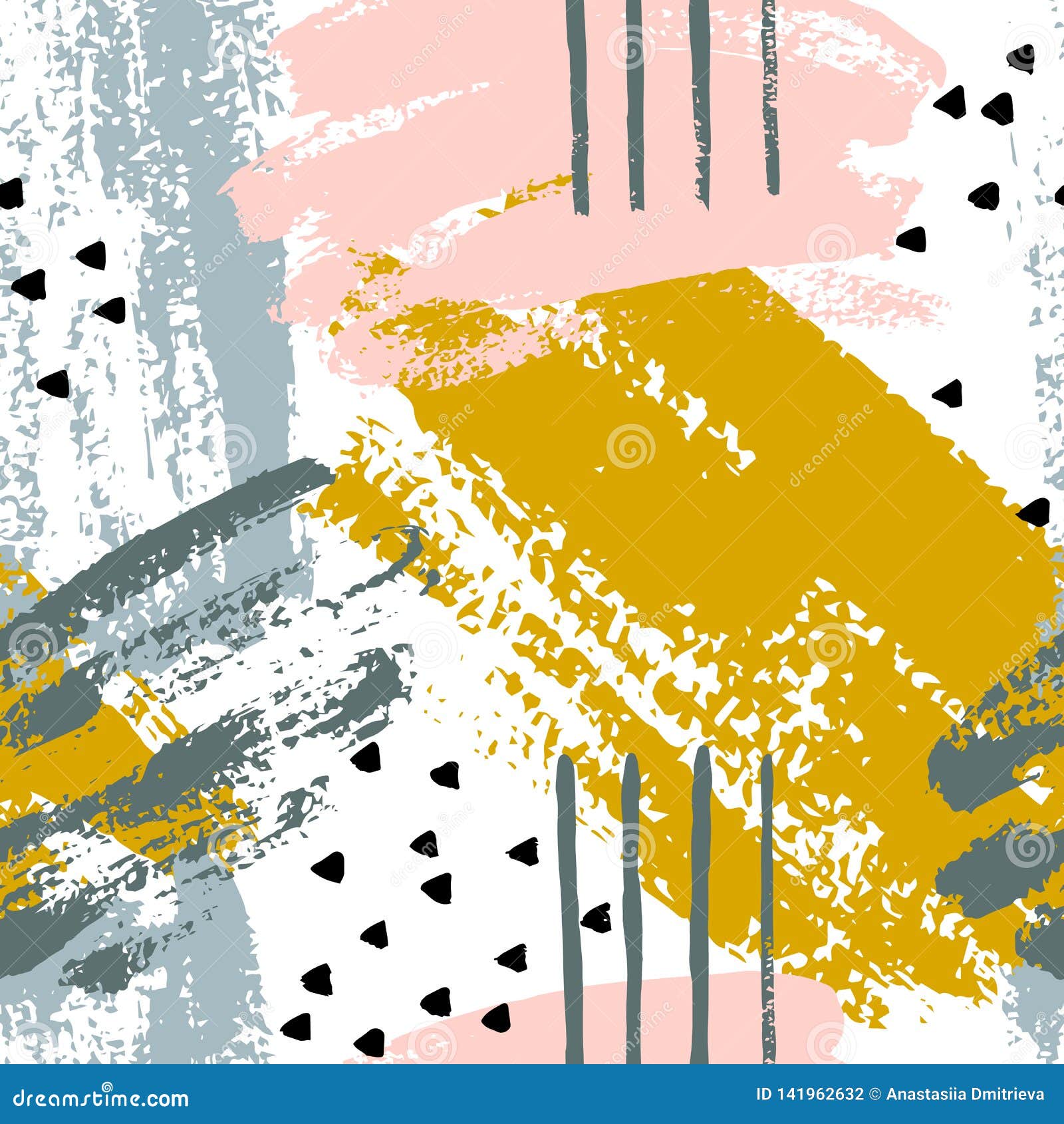 Abstract Brush Seamless Patterns Stock Vector - Illustration of line ...