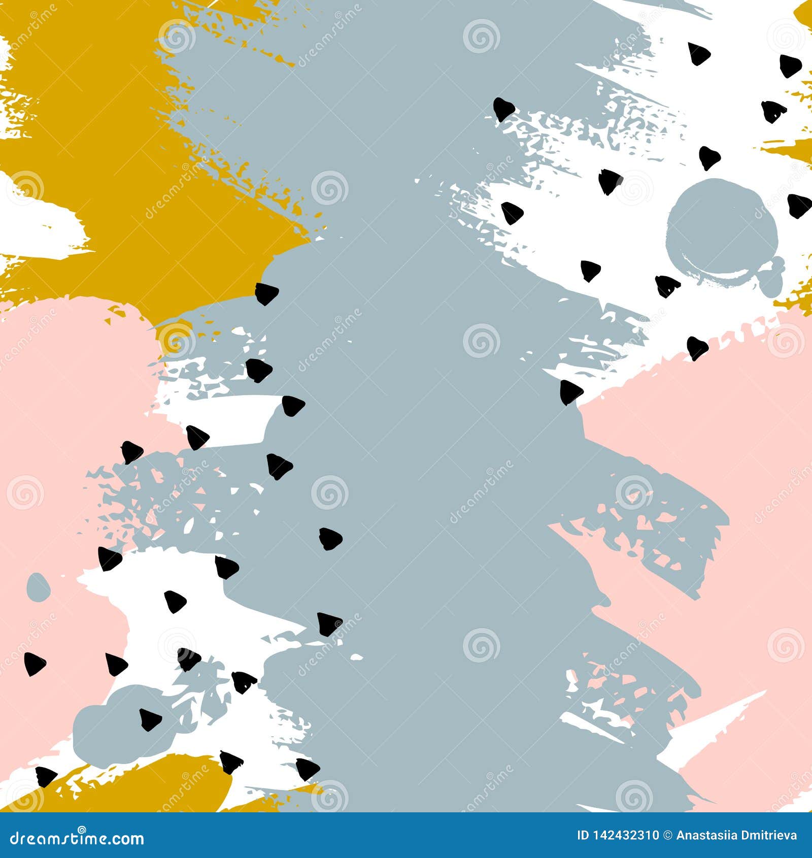 Abstract Brush Seamless Patterns Stock Illustration - Illustration of ...